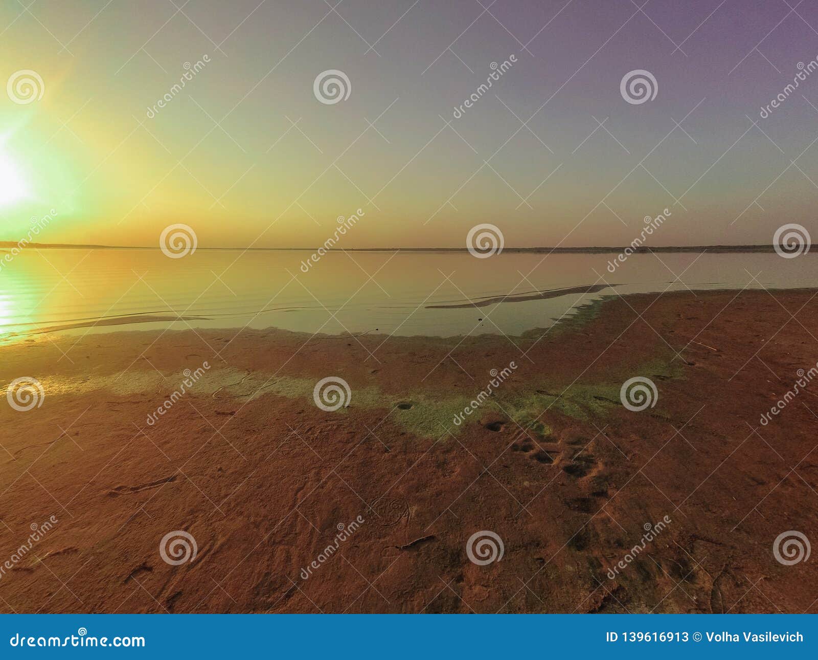 Amazing Sea Landscape during Sunset Close-up Stock Image - Image of ...