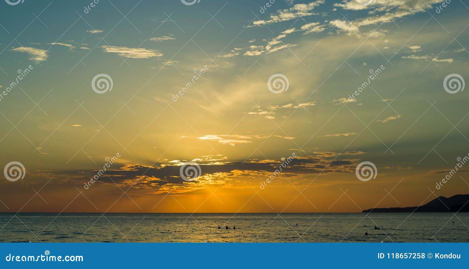 Amazing Sea Sunset, the Sun, Waves, Clouds Stock Photo - Image of ocean ...