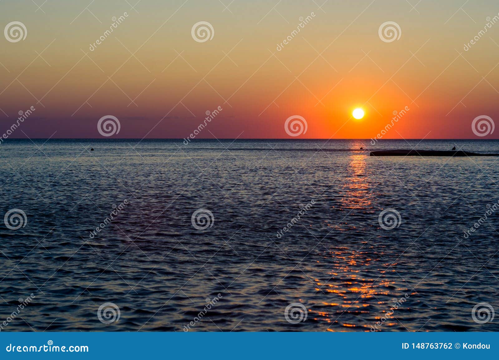 Amazing Sea Sunset, the Sun, Waves, Clouds Stock Photo - Image of ...