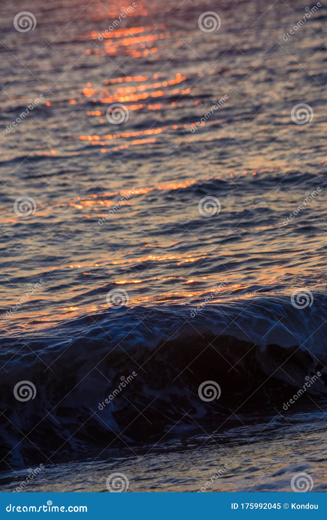 Amazing Sea Sunset, the Sun, Waves, Clouds Stock Image - Image of ...