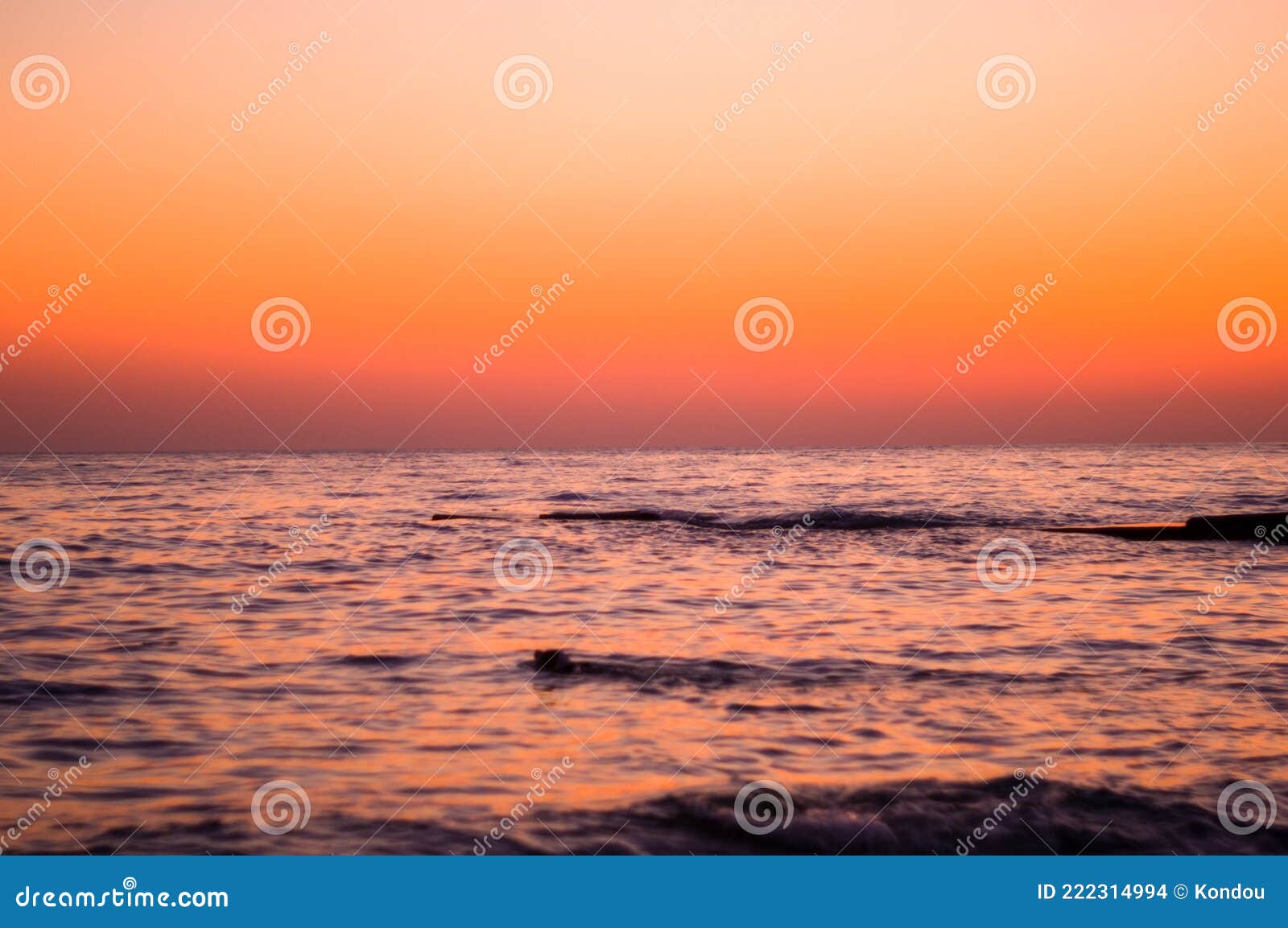 Amazing Sea Sunset, the Sun, Waves, Clouds Stock Photo - Image of view ...