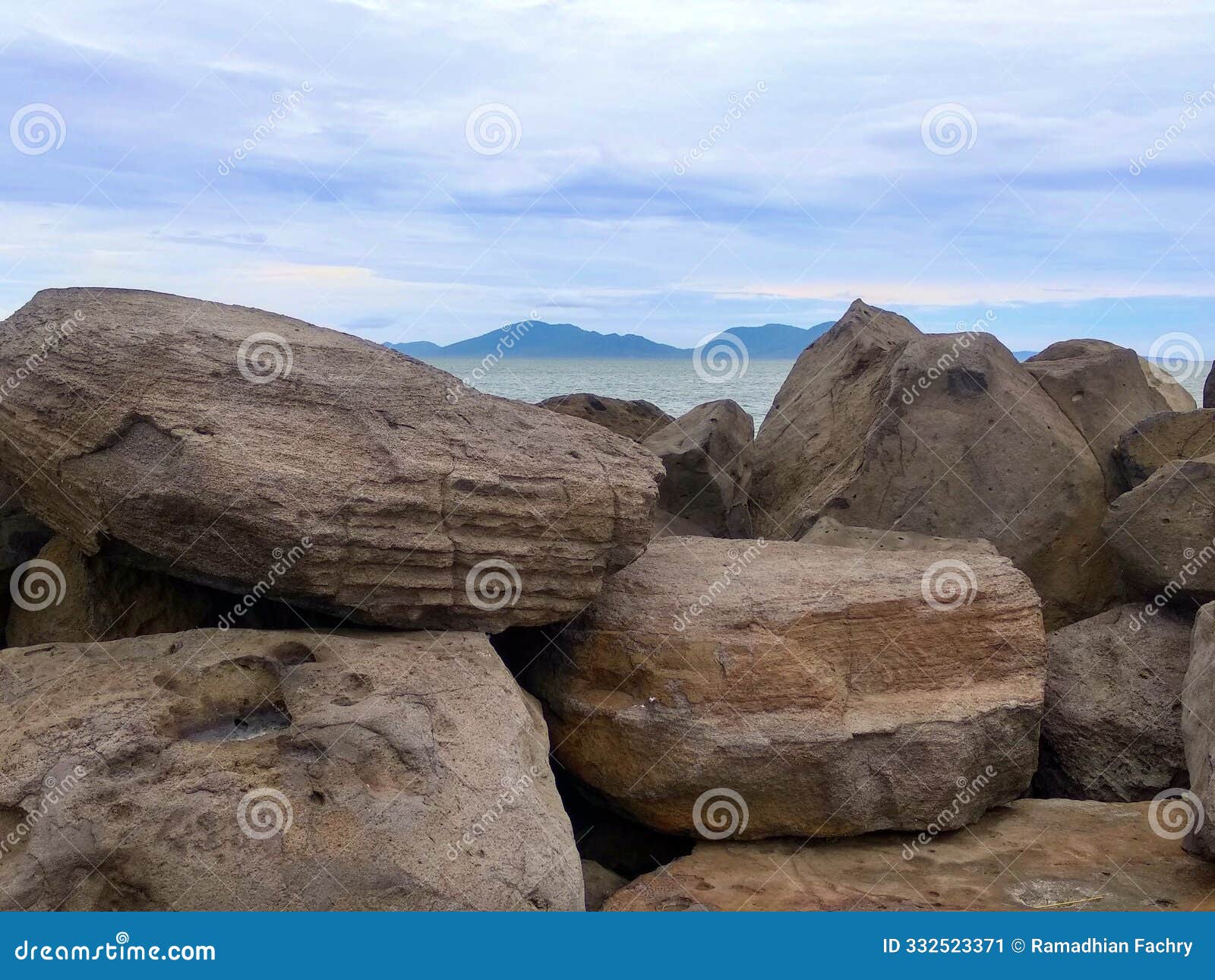 Amazing Sea View Seen among the Sea Rocks Stock Image - Image of ...