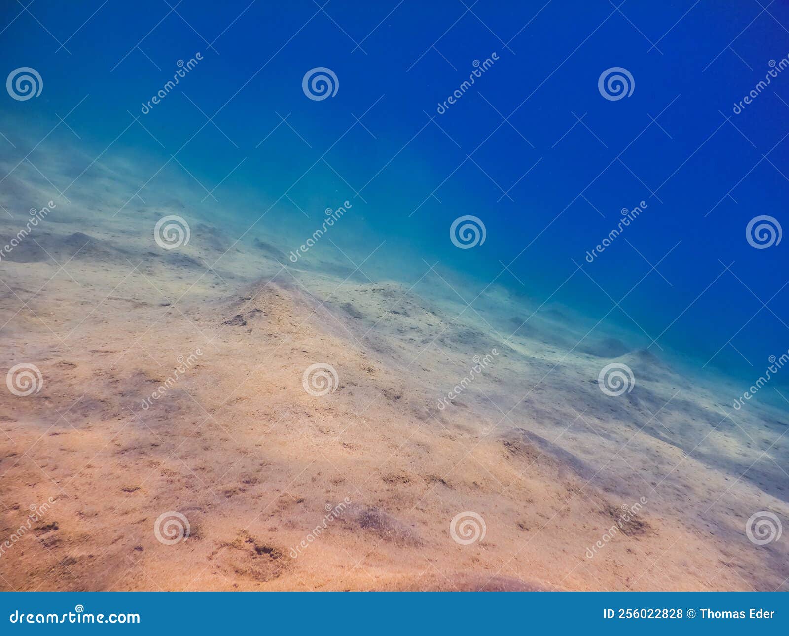 Amazing Seabed Landscape with Deep Blue Water Stock Photo - Image of ...