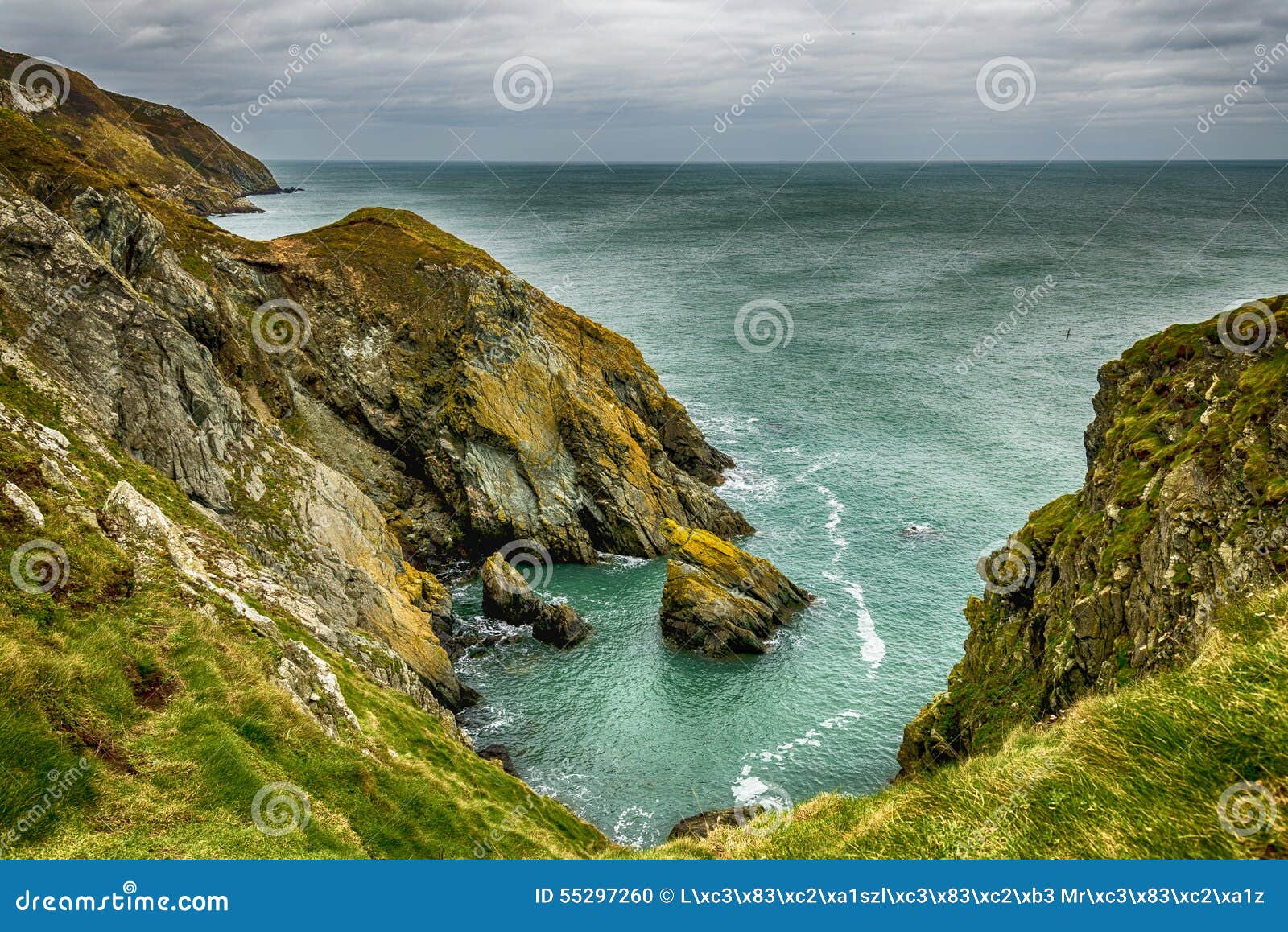 Amazing Seashore Landscape in Ireland Near Dublin Stock Photo - Image ...