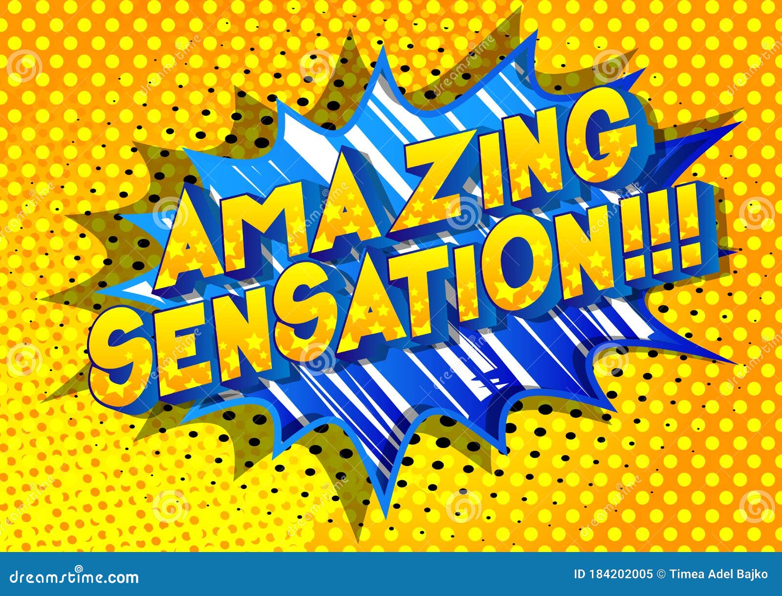 Amazing Sensation!!! - Comic Book Style Word. Cartoon Vector ...