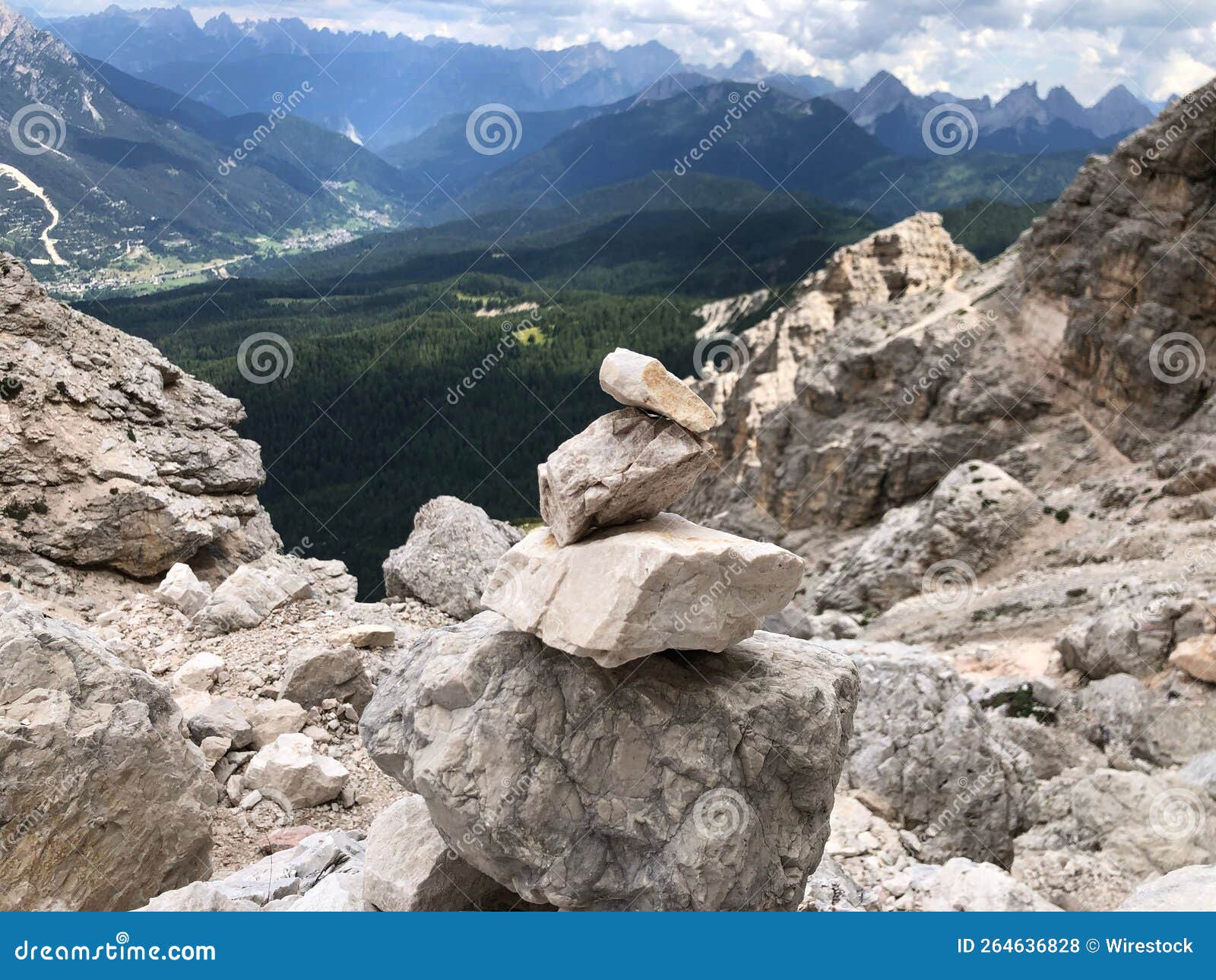 Amazing Shot of Rocks with Scenic Mountains in the Background Stock ...