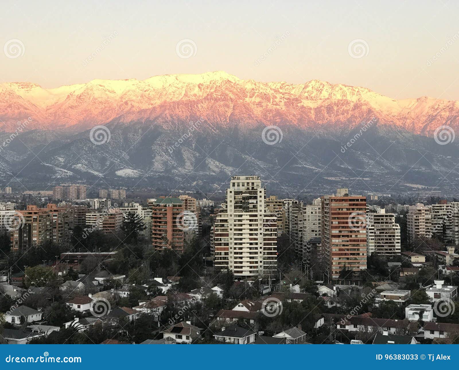 Amazing Snow Flakes and Snow Fall in Santiago, Chile Stock Image ...