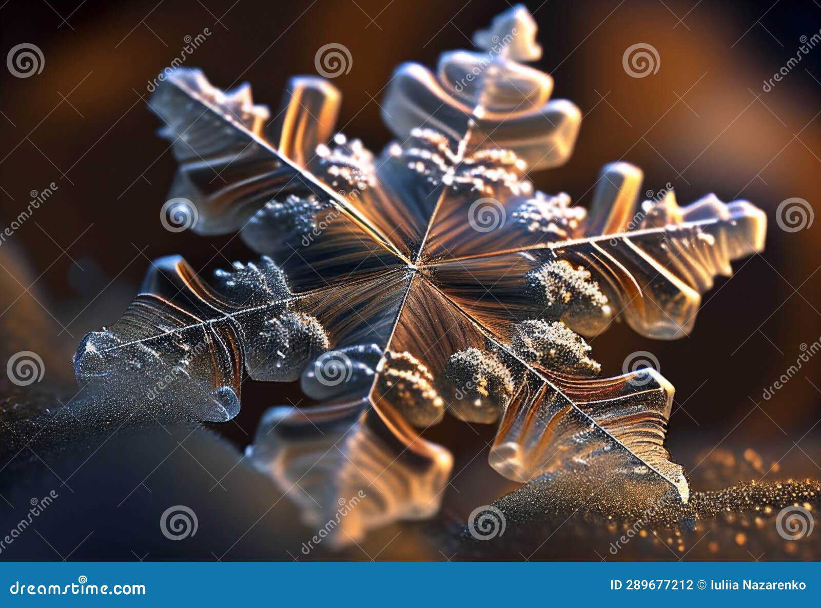 Amazing Snowflake in Macro. AI Generated Stock Photo - Image of ...