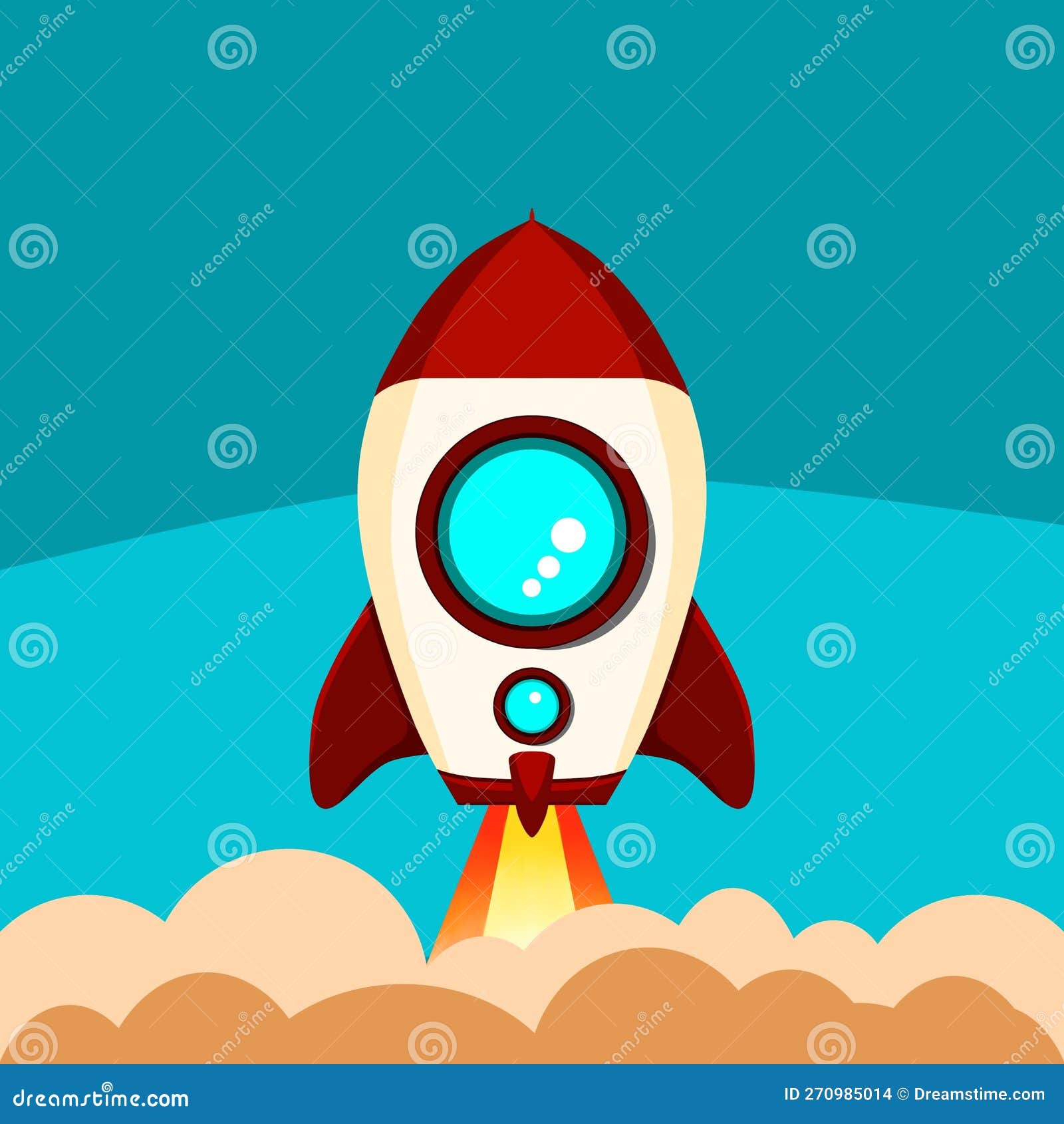 Amazing Space Rocket Illustration Stock Illustration - Illustration of ...