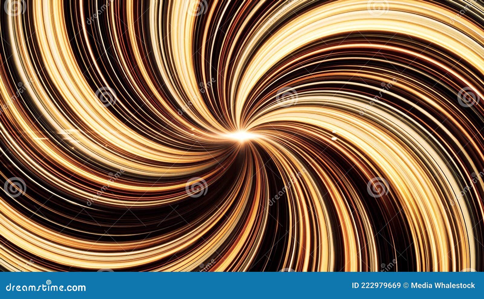 Amazing Space Vortex in Golden Colors, Seamless Loop. Animation Stock ...