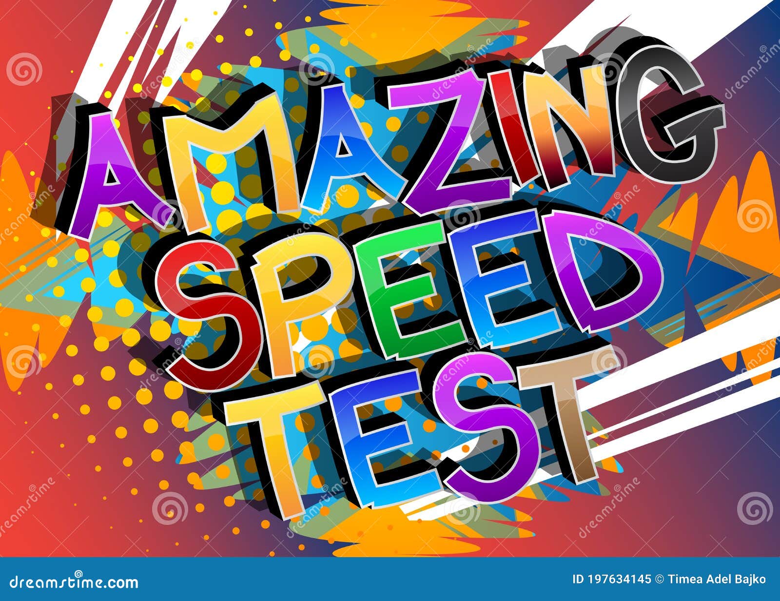 Amazing Speed Test Comic Book Style Cartoon Words Stock Vector ...
