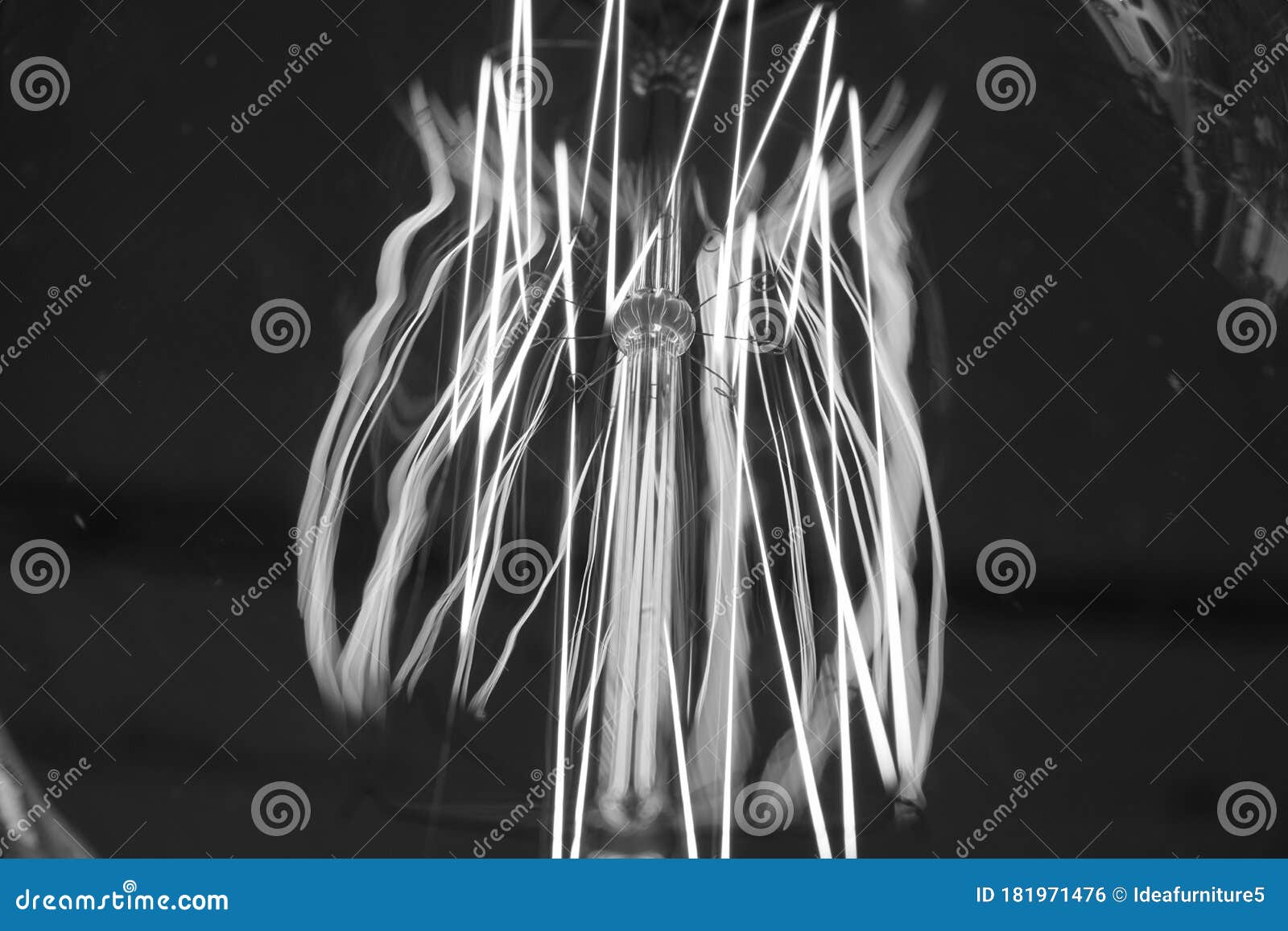 Electricity Current Inside a Retro Crystal Clear Light Bulb. Stock ...