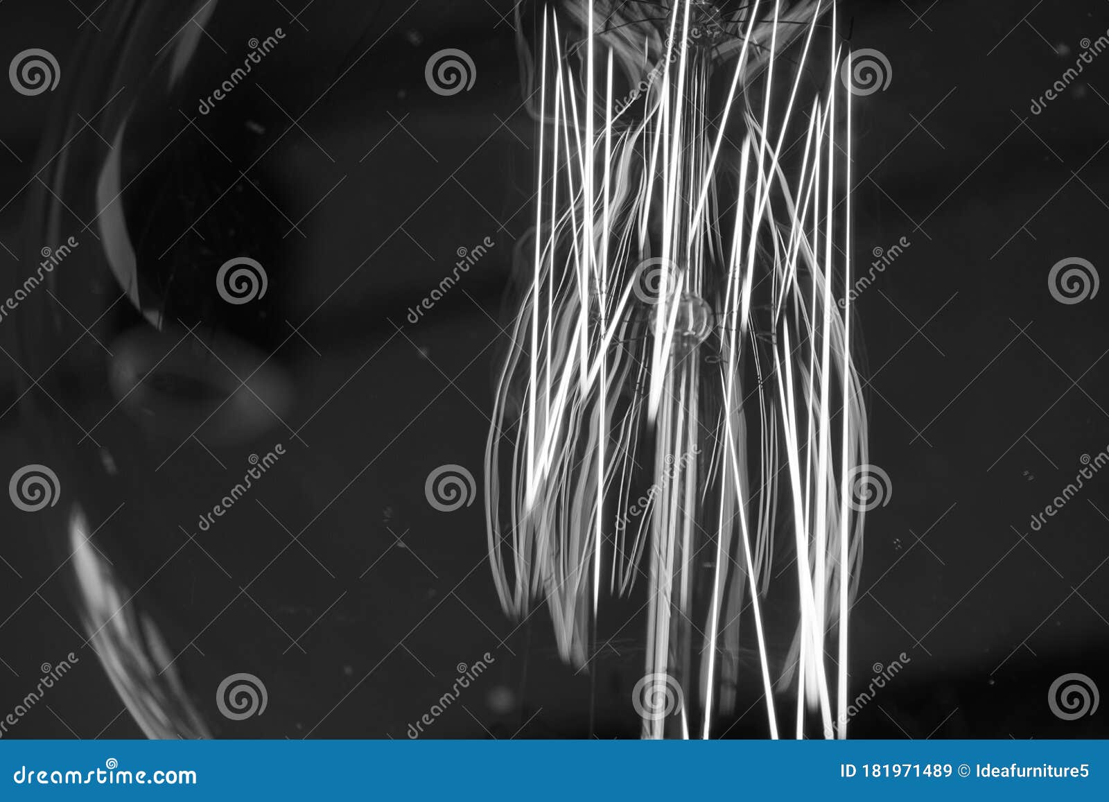 Electricity Current Inside a Retro Crystal Clear Light Bulb. Stock ...