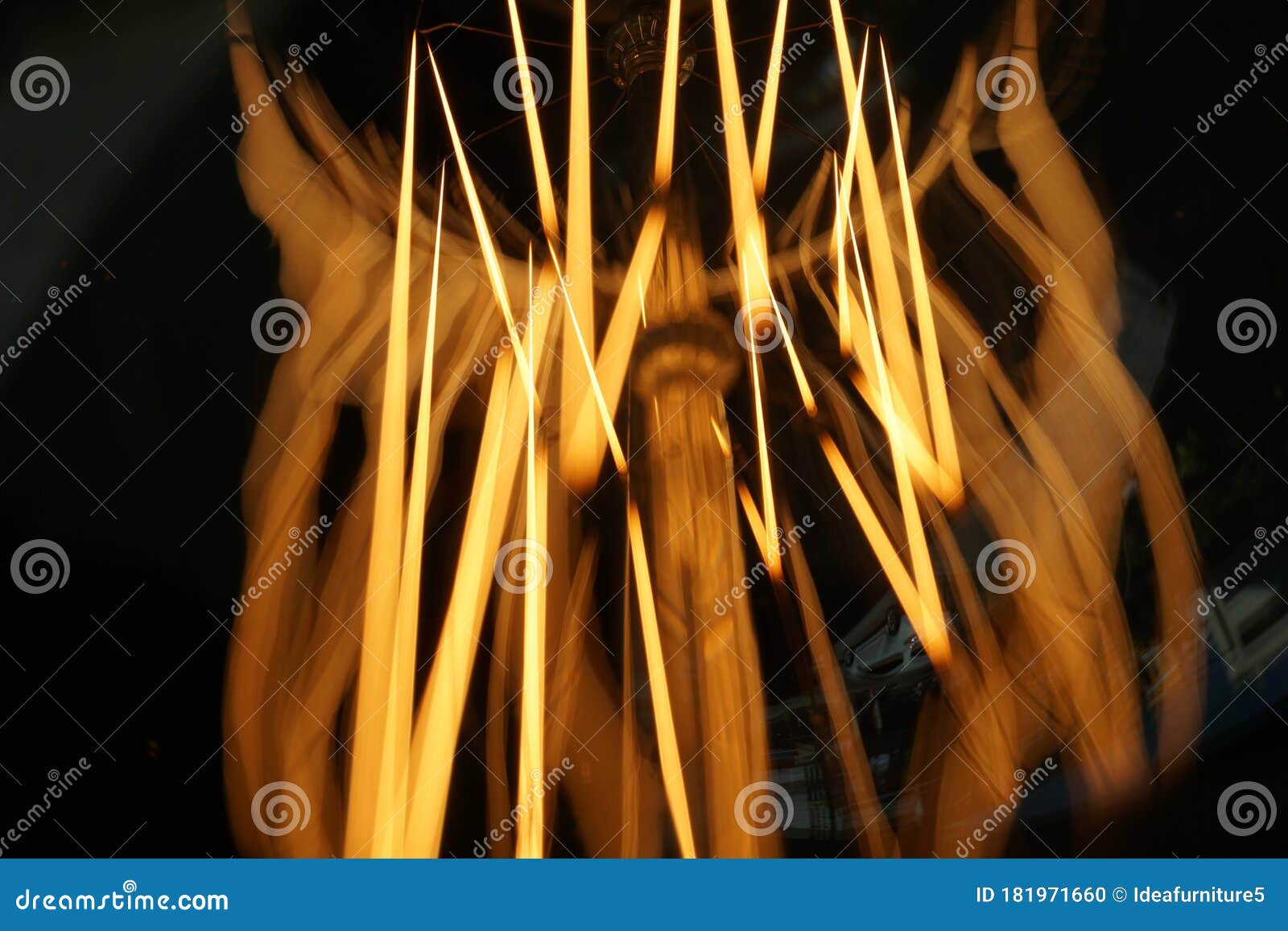 Electricity Current Inside a Retro Crystal Clear Light Bulb. Stock ...