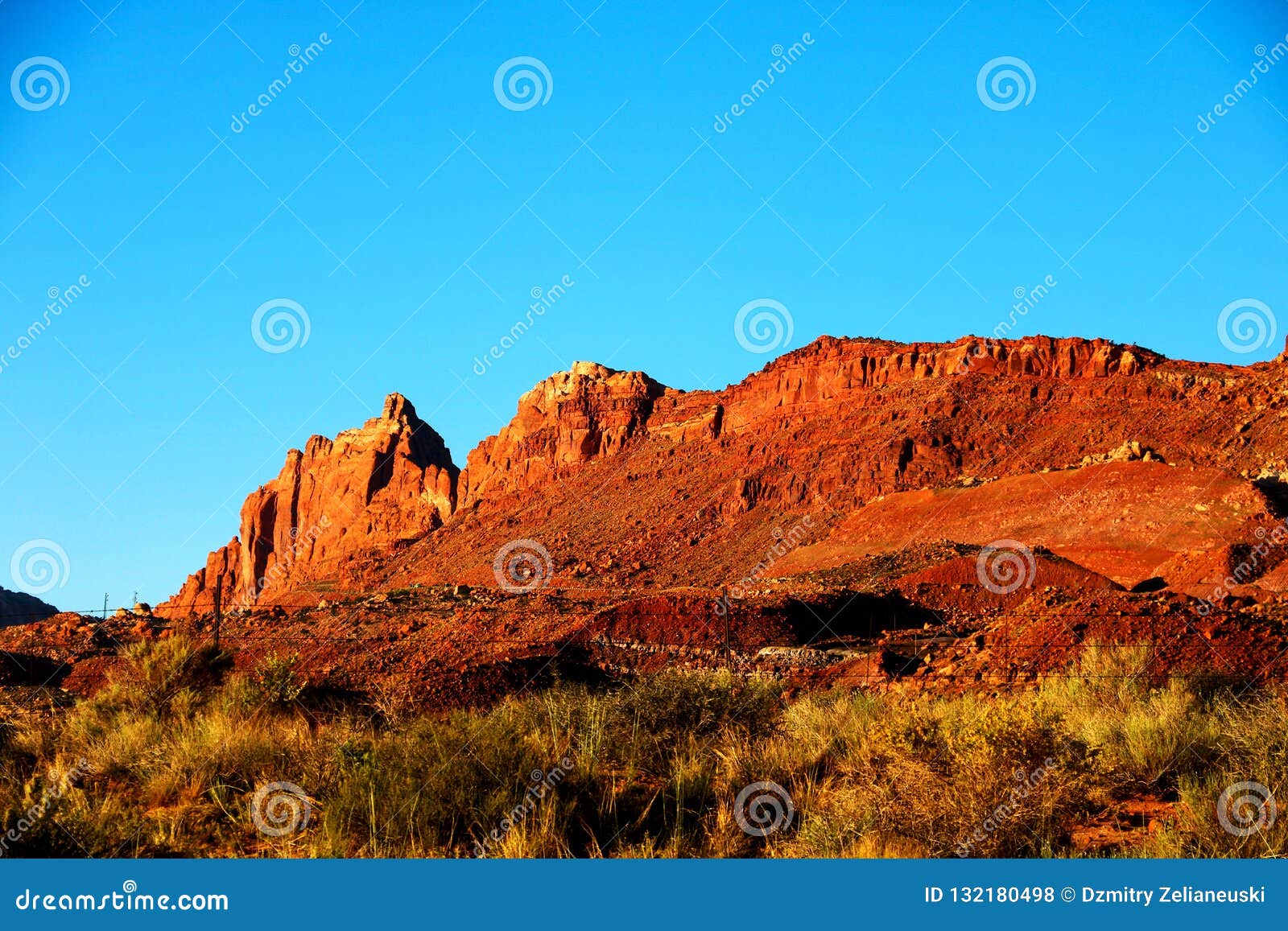 Amazing Spring Sunset in the Nevada Desert , USA Stock Photo - Image of ...