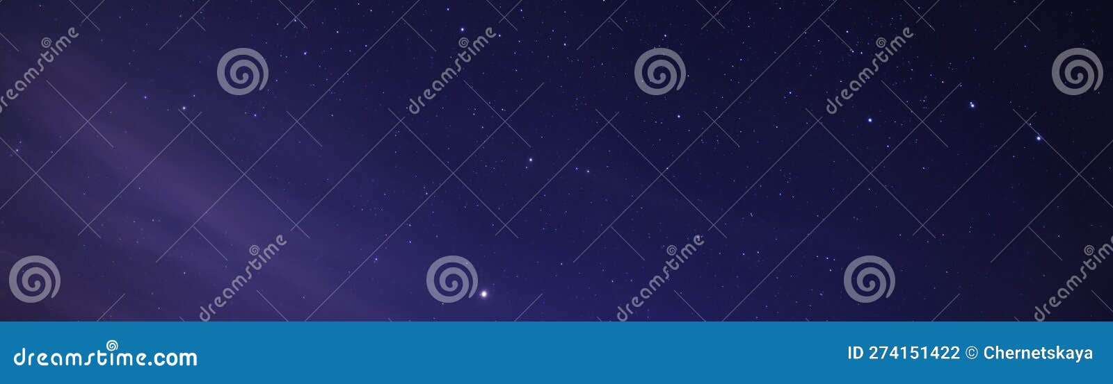 Amazing Starry Sky at Night, Banner Design Stock Photo - Image of ...