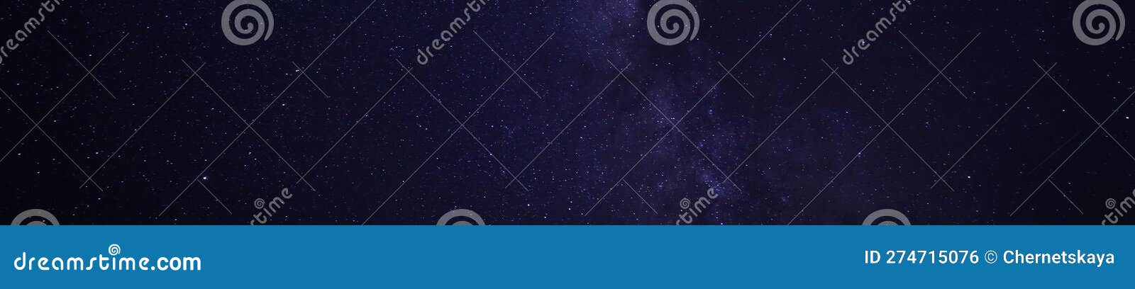 Amazing Starry Sky at Night, Banner Design Stock Photo - Image of group ...