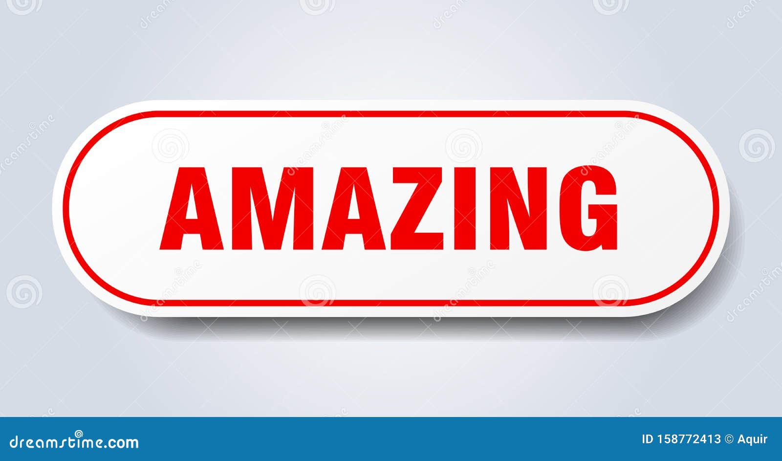 Amazing sticker. stock vector. Illustration of vector - 158772413