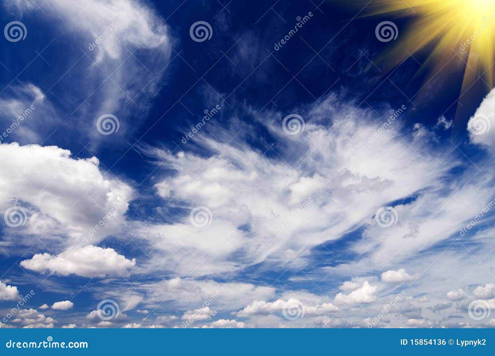 Amazing Sun in the Blue Sky. Stock Photo - Image of cool, bright: 15854136
