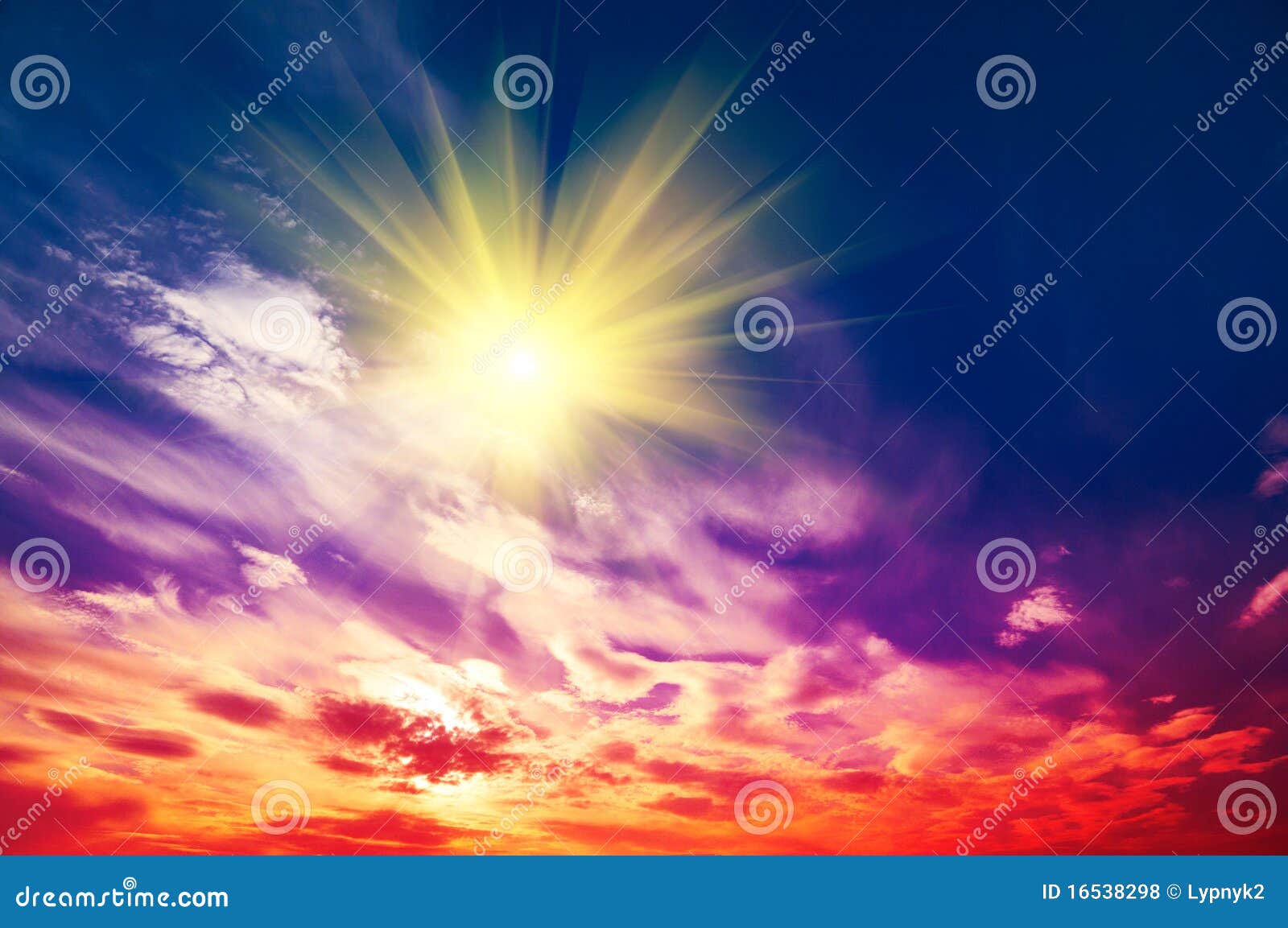 Amazing Sun in the Wonderful Sky. Stock Photo - Image of environment ...