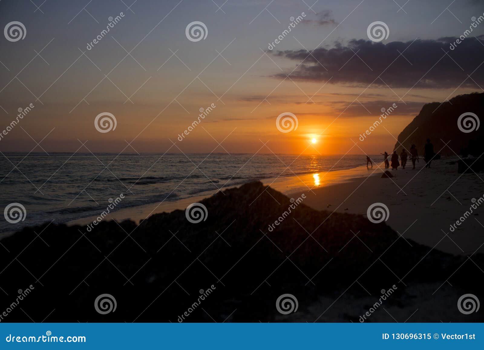 Amazing Sunset Beach View Theme Stock Image - Image of amazing, sunrise ...