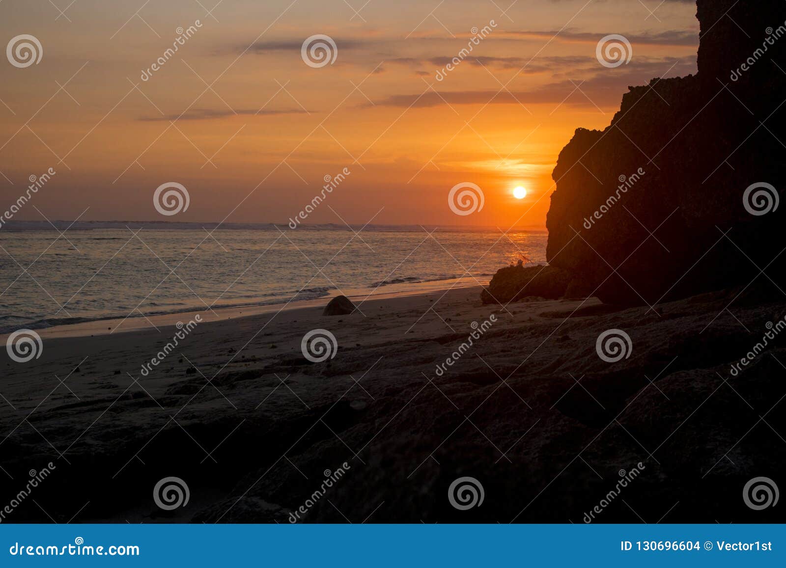 Amazing Sunset Beach View Theme Stock Photo - Image of beautiful ...
