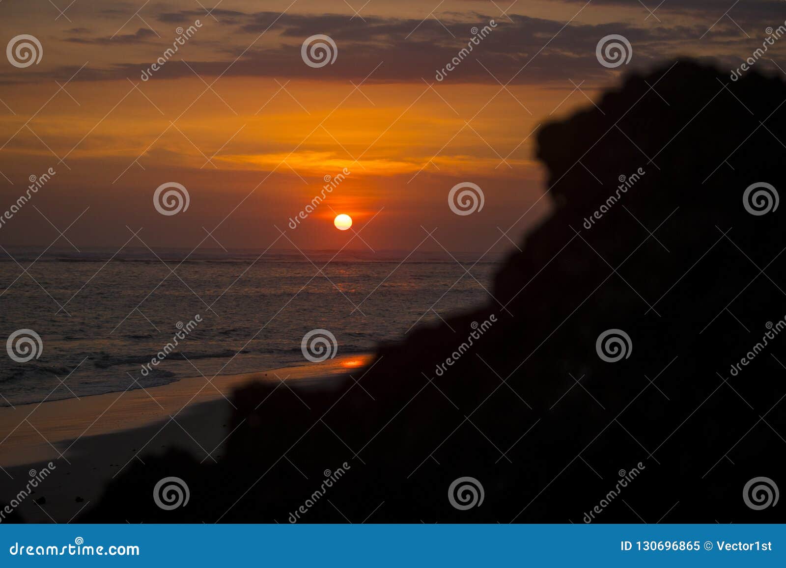 Amazing Sunset Beach View Theme Stock Image - Image of summer, beach ...
