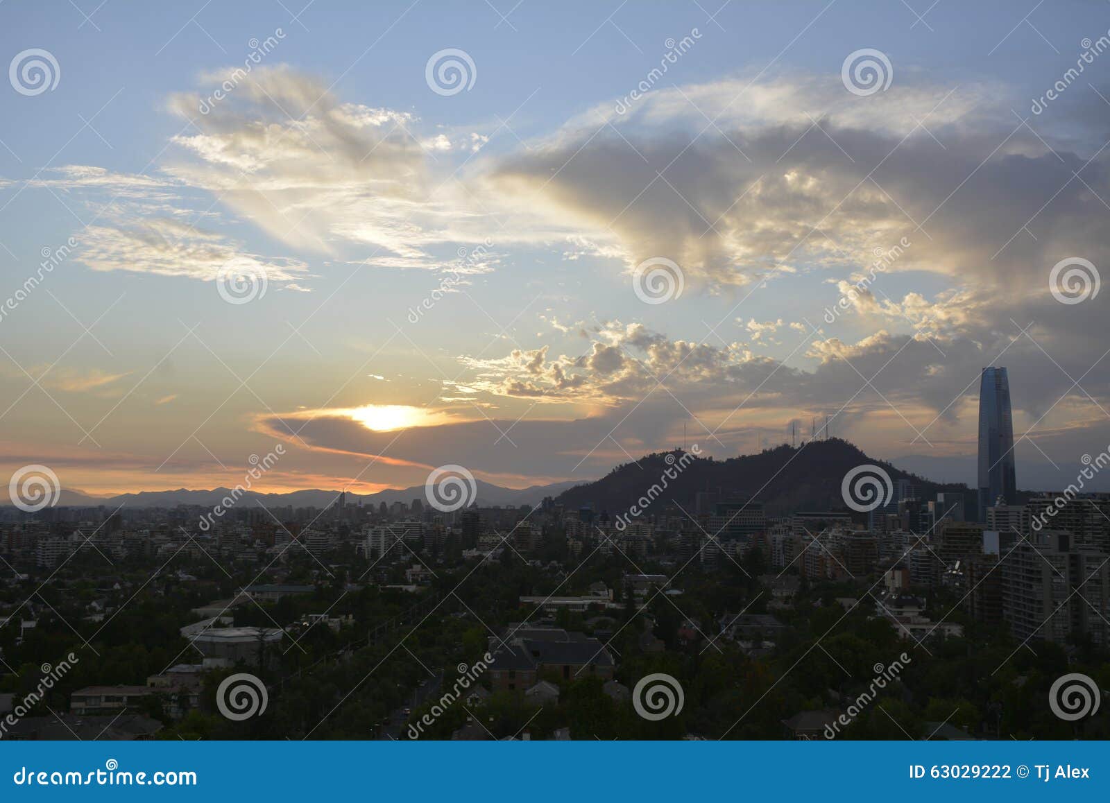 Amazing Sunset Clouds in Santiago, Chile Stock Photo - Image of clouds ...
