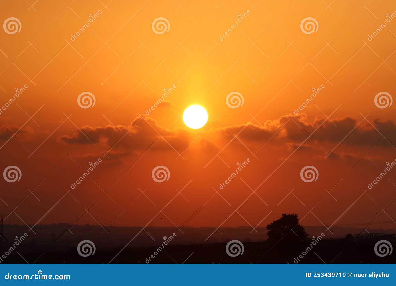 Amazing Sunset Over the Land Amazing Colors Stock Image - Image of ...