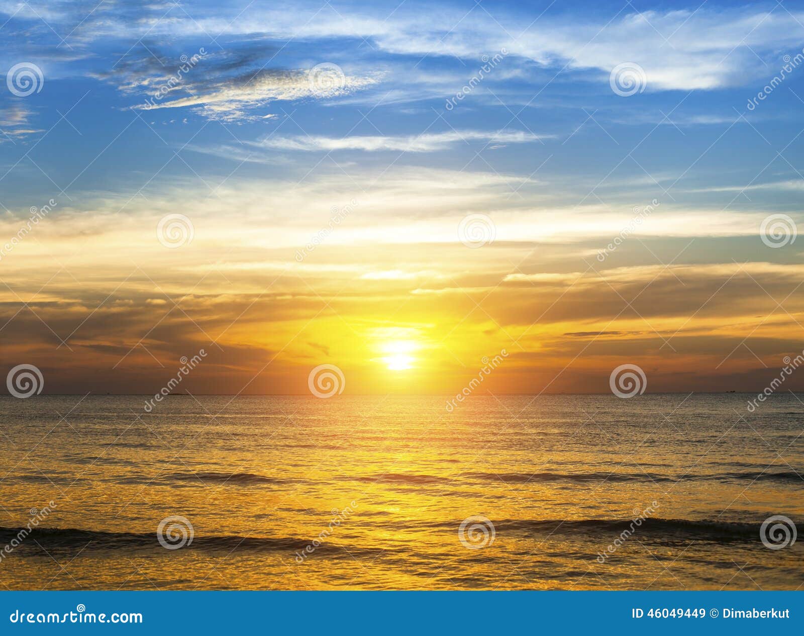 Amazing Sunset Over the Ocean Beach. Travel. Stock Image - Image of ...
