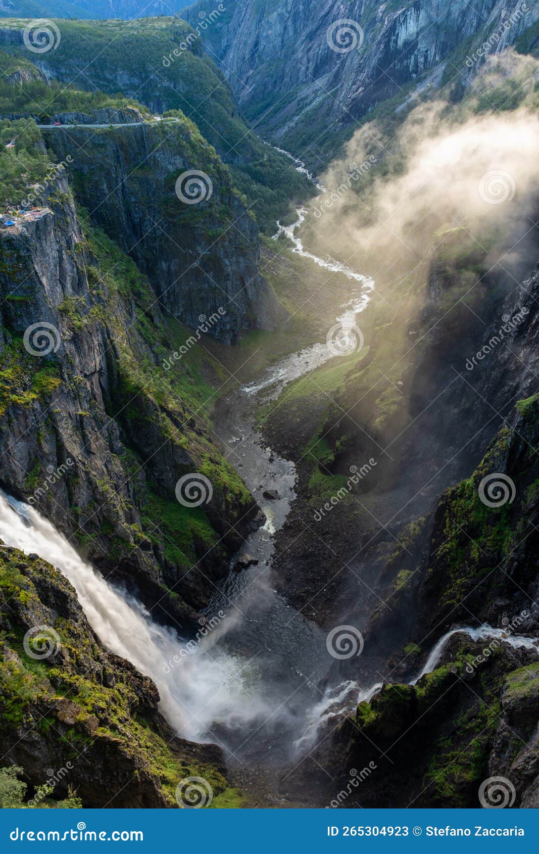 Voringfossen Waterfalls Gangway, Norway Royalty-Free Stock Image ...