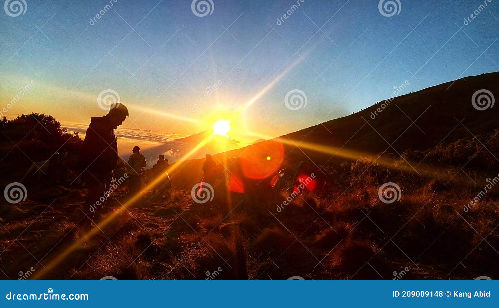 Amazing Sunset in the Savana 1 of Mount Merbabu One of the Seven ...