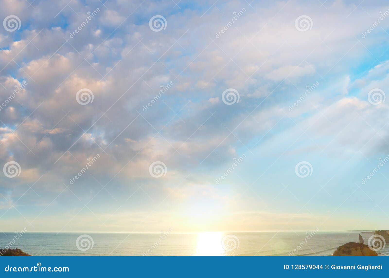 Amazing Sunset Scenario of Great Ocean Road - Australia Stock Photo ...