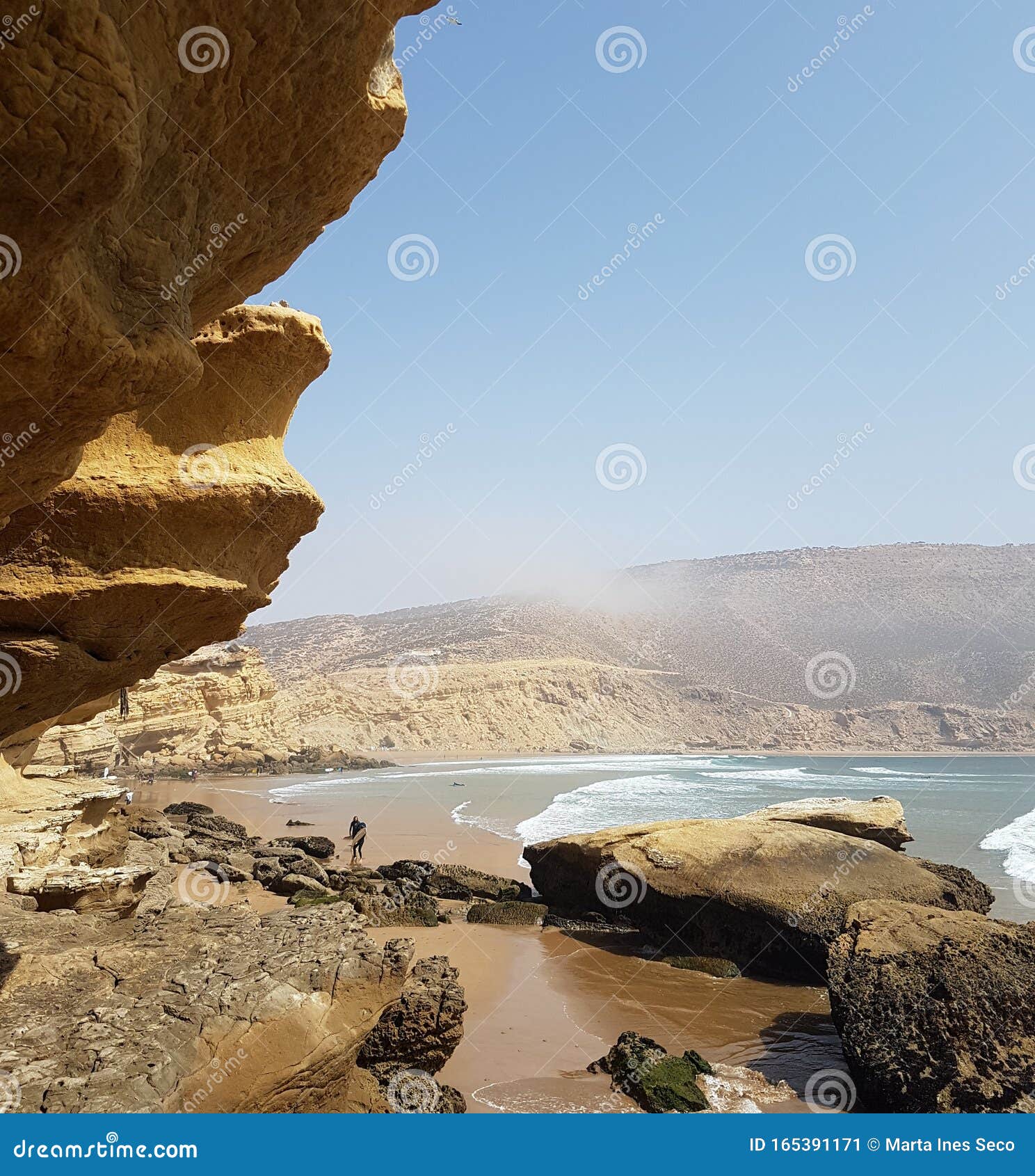 Amazing Surf Beach in the Moroccan Coast Stock Image - Image of ...