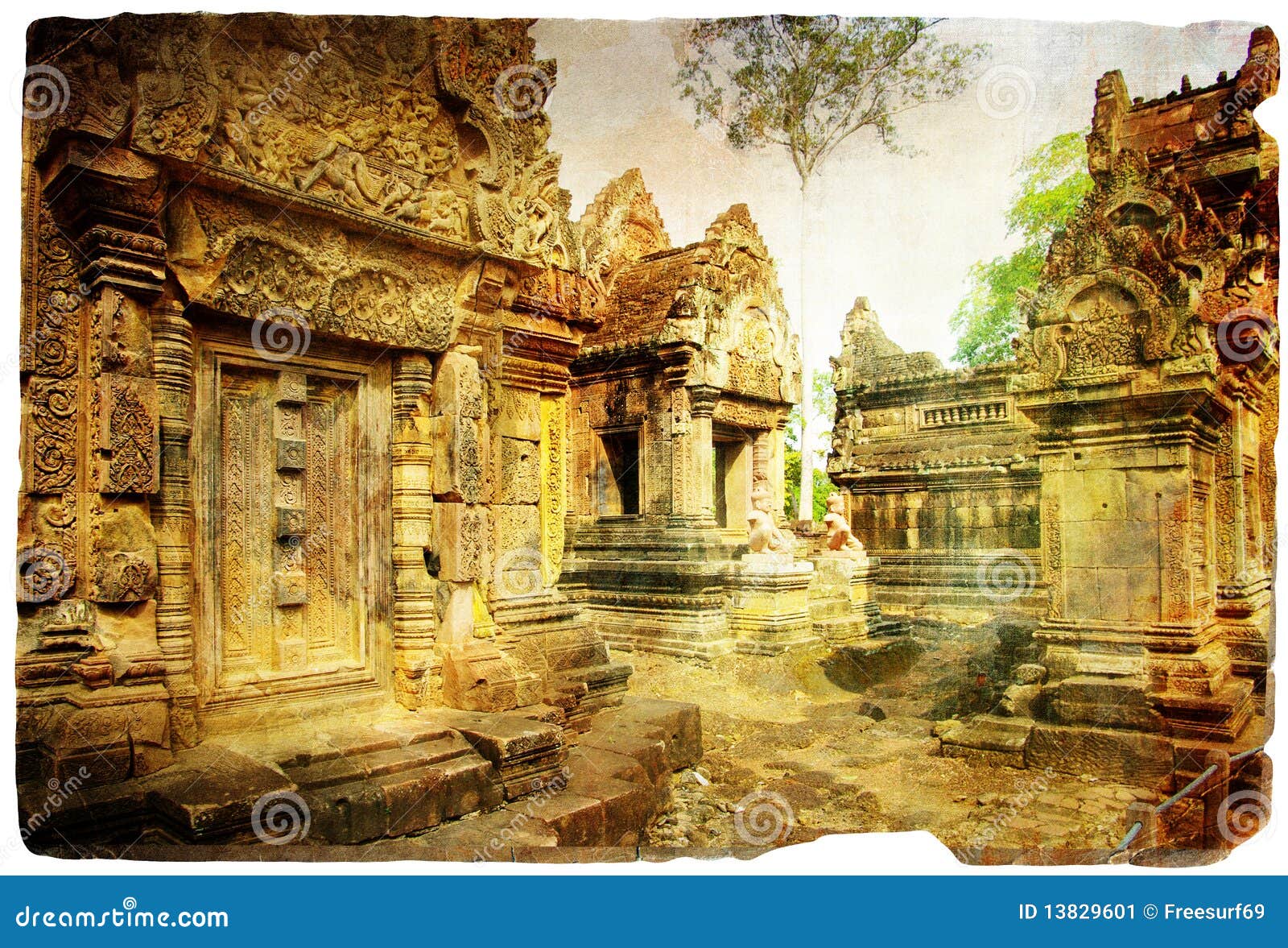 Amazing Temples of Khmer Civilization Stock Image - Image of building ...
