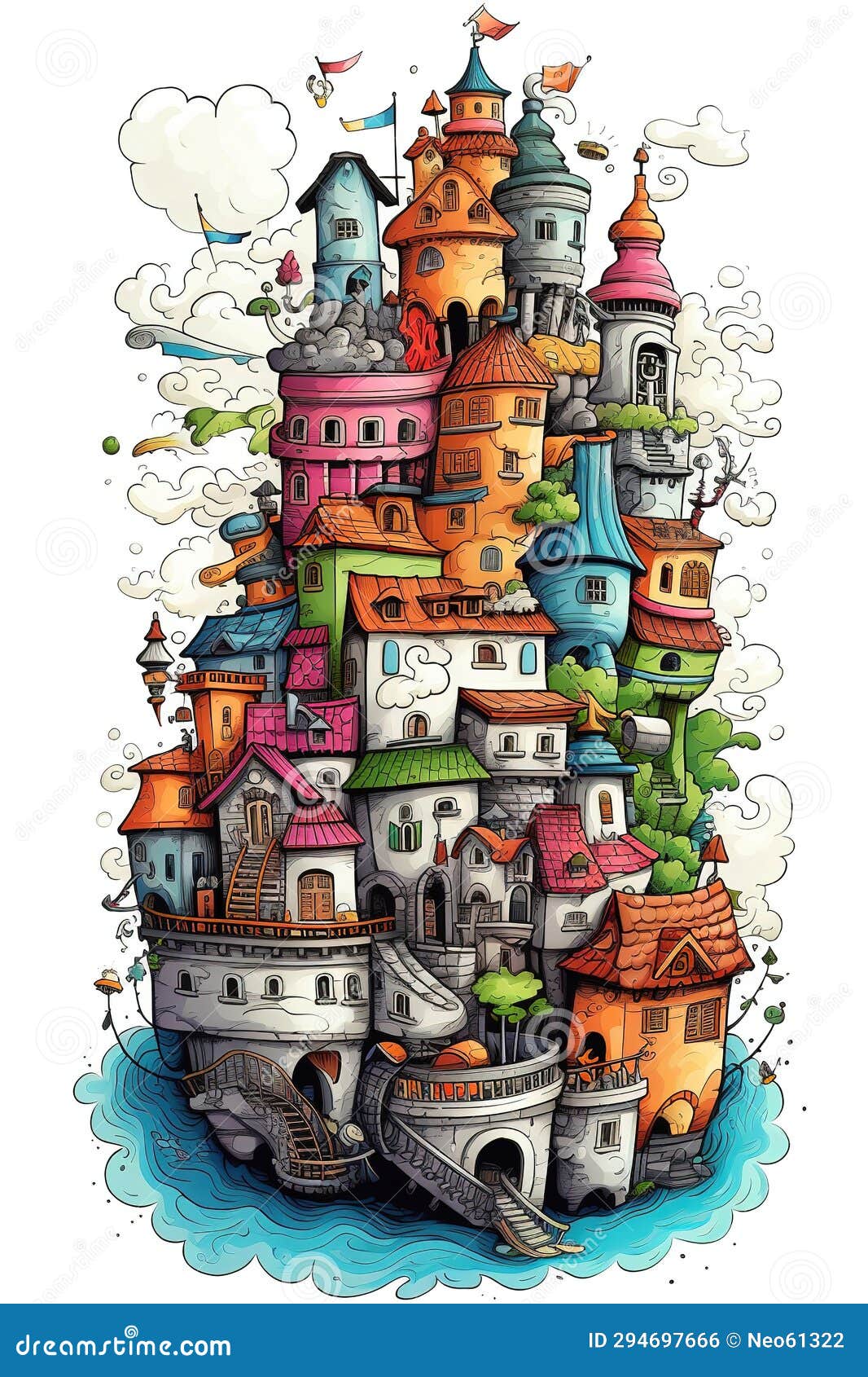 Amazing the Tower of Babel Intricate Complex Generative AI Stock ...