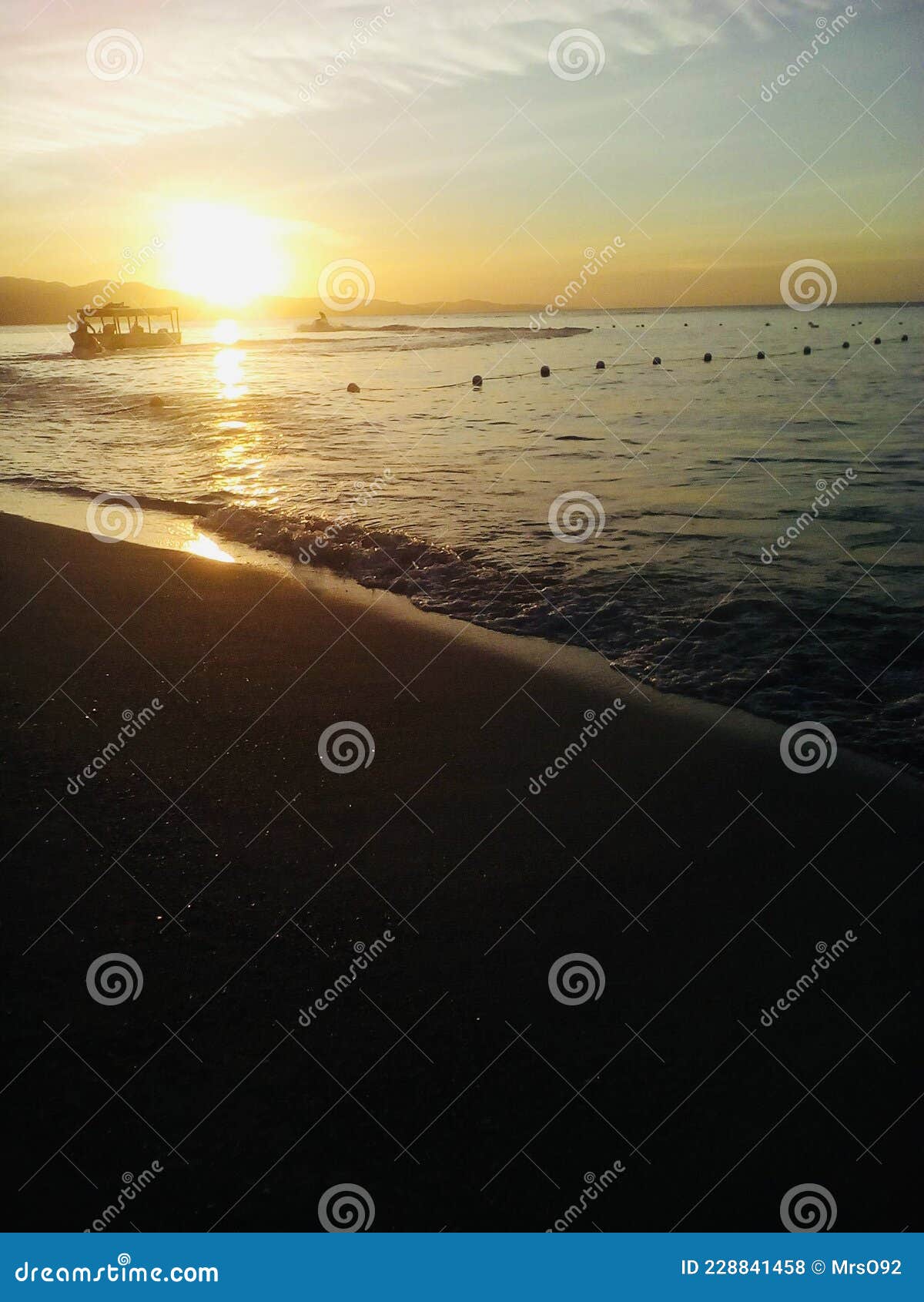 Amazing Tropical Sunset View of Beach Stock Photo - Image of sunset ...