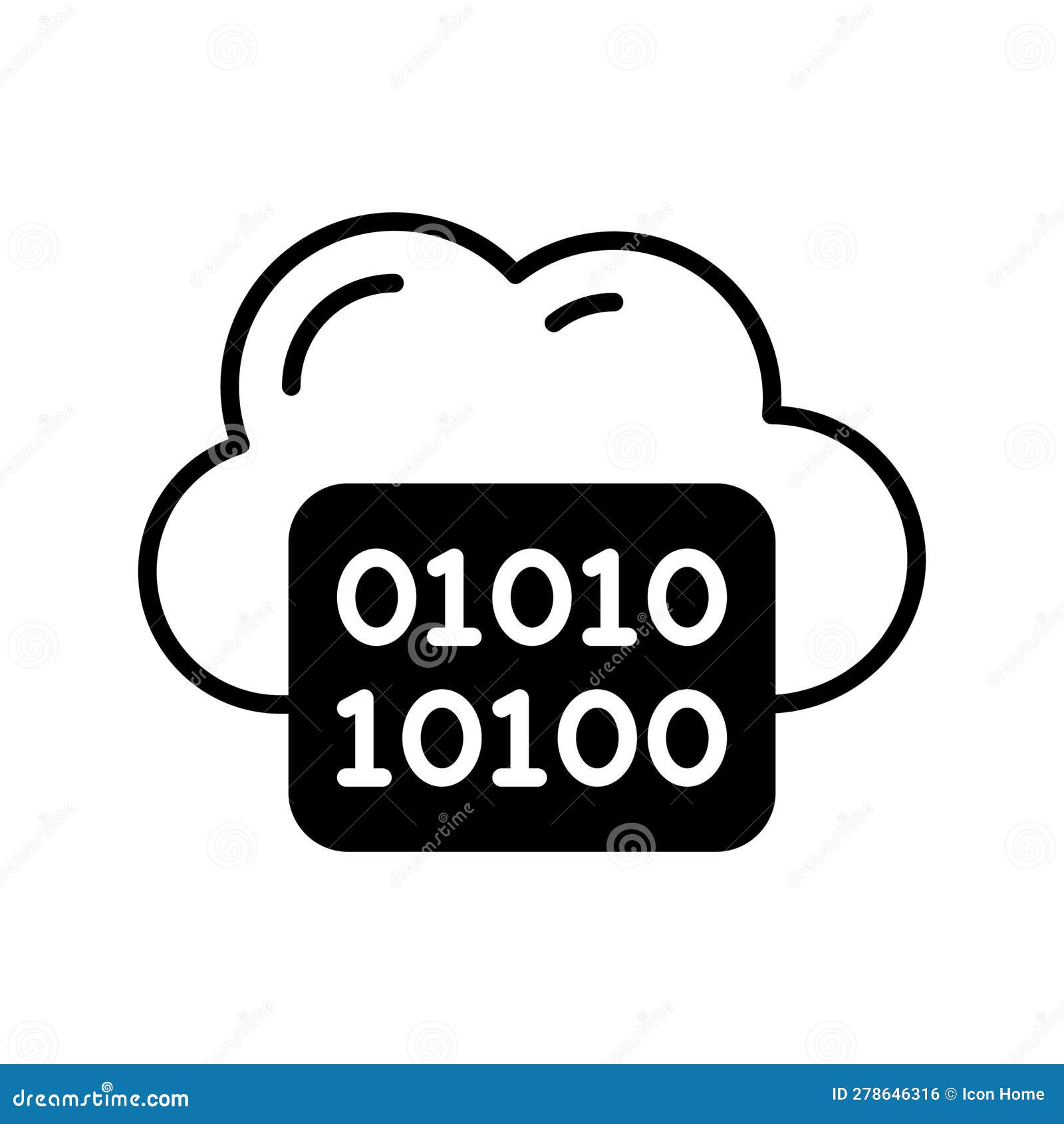 An Amazing Vector Of Binary Cloud In Modern Style Cloud Coding Icon Stock Vector Illustration