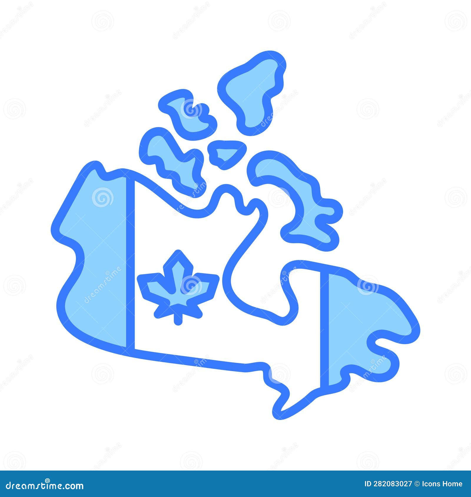An Amazing Vector of Canadian Map in Modern Style, Ready To Use Icon ...