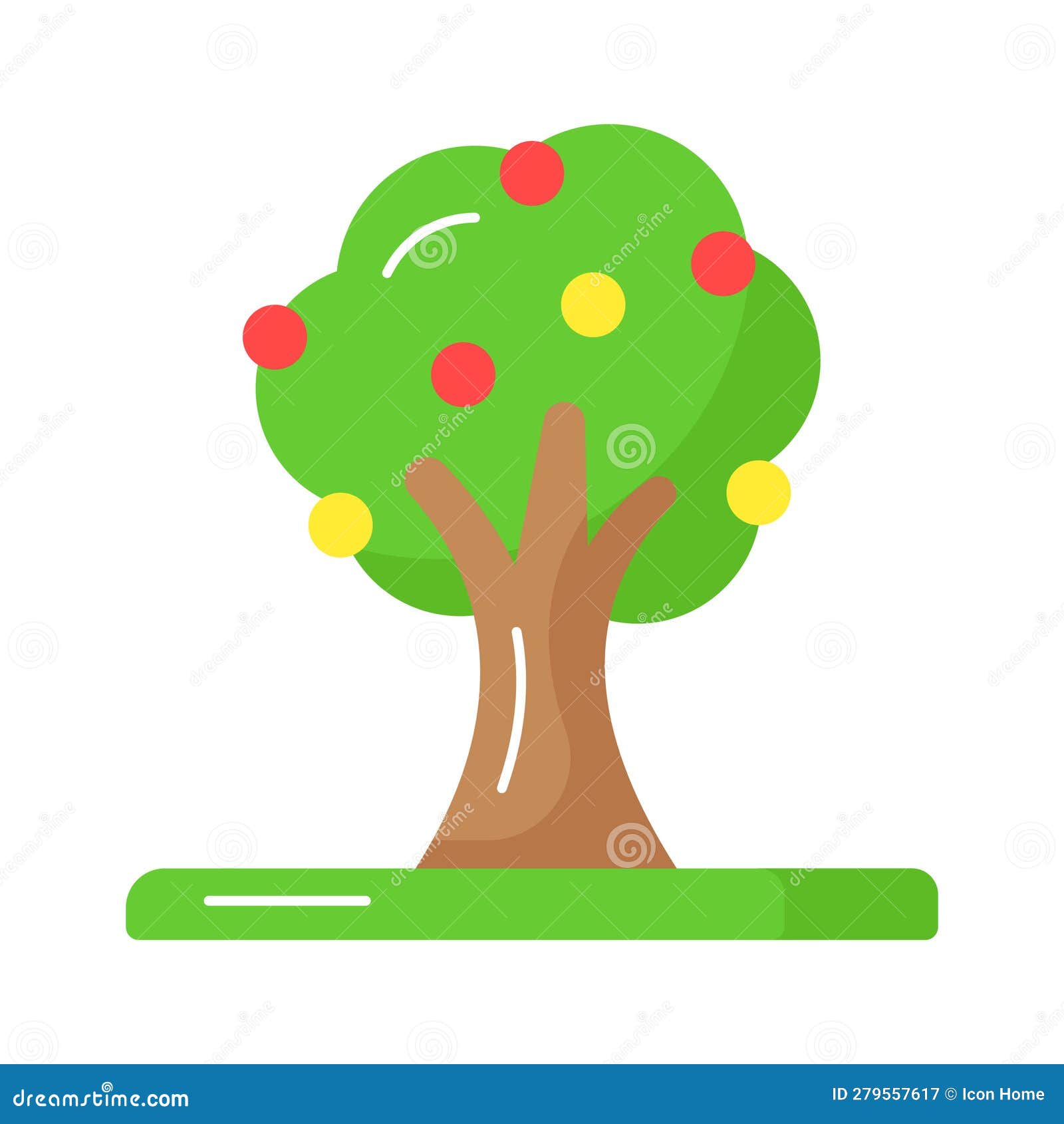 An Amazing Vector of Fruit Tree in Editable Style, Fresh Fruit Tree ...