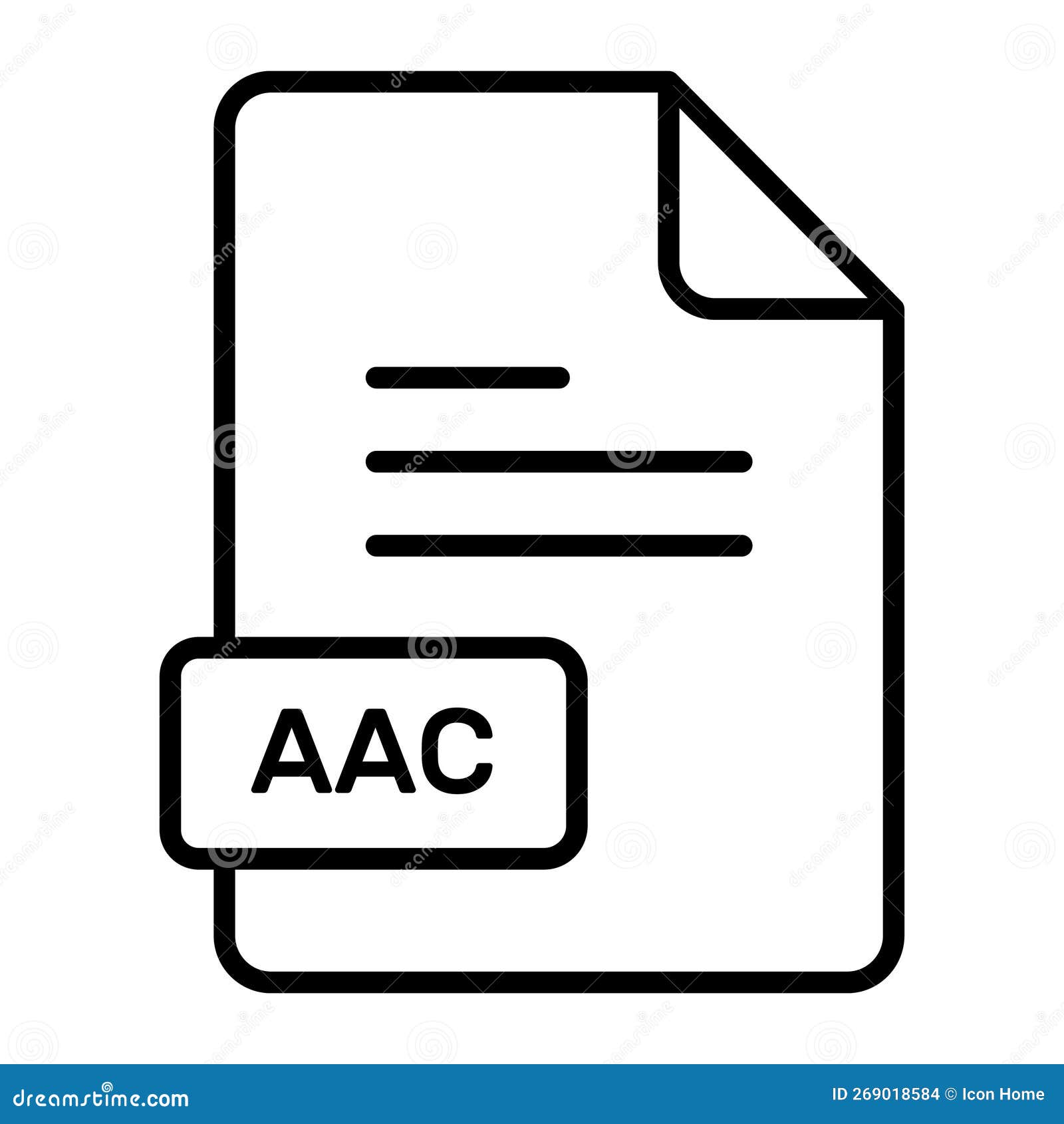 An Amazing Vector Icon of AAC File, Editable Design Stock Vector ...
