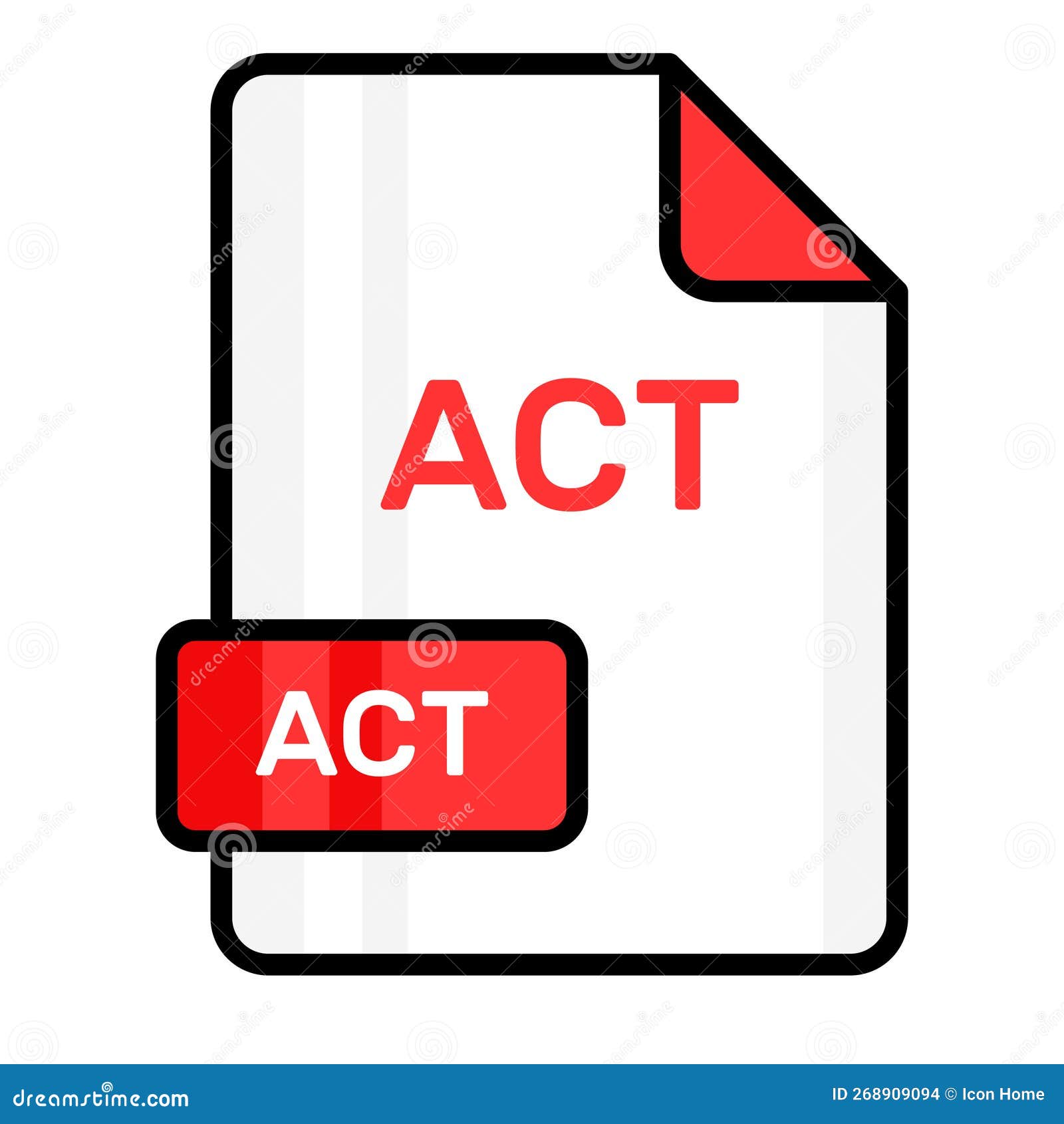 An Amazing Vector Icon of ACT File, Editable Design Stock Vector ...
