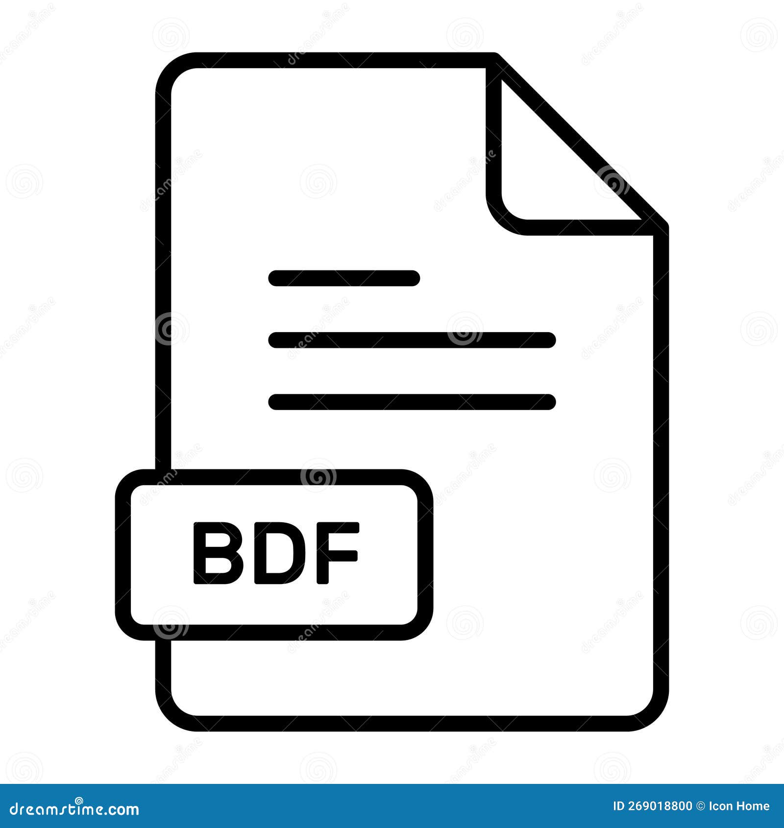 An Amazing Vector Icon of BDF File, Editable Design Stock Vector ...