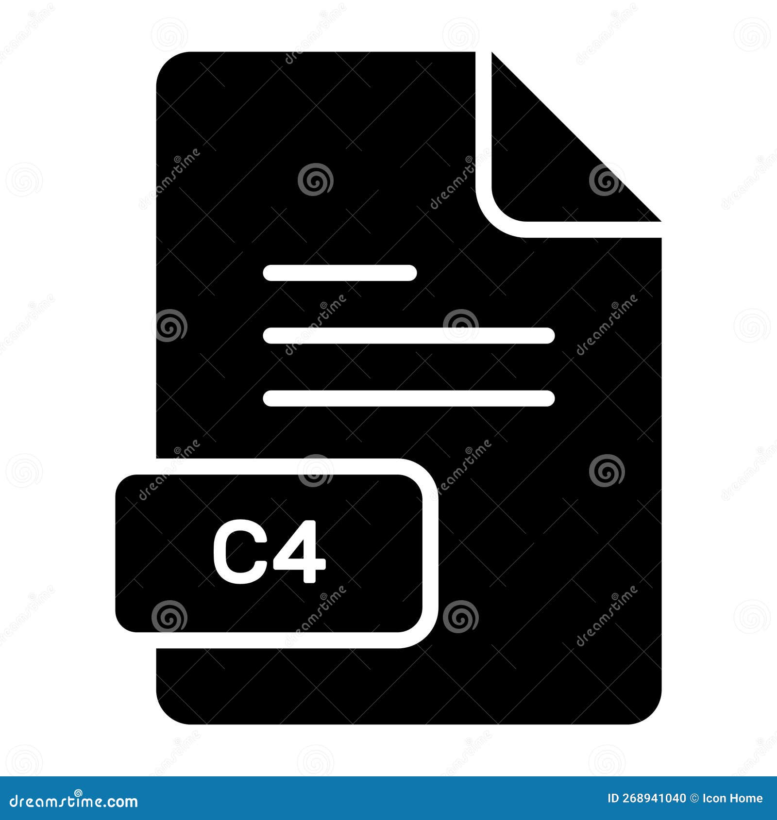 An Amazing Vector Icon of C4 File, Editable Design Stock Illustration ...