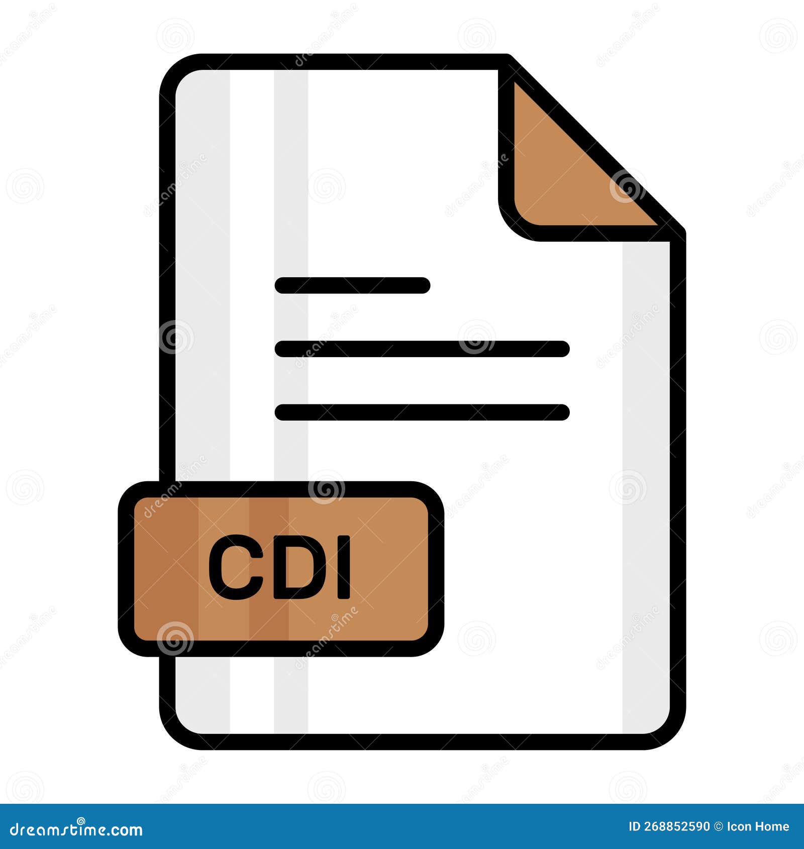 An Amazing Vector Icon of CDI File, Editable Design Stock Vector ...
