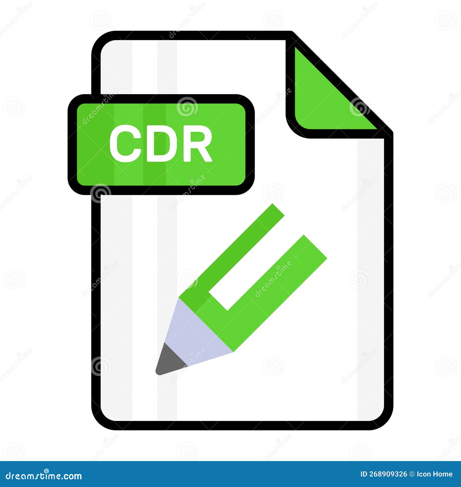 An Amazing Vector Icon of CDR File, Editable Design Stock Vector ...