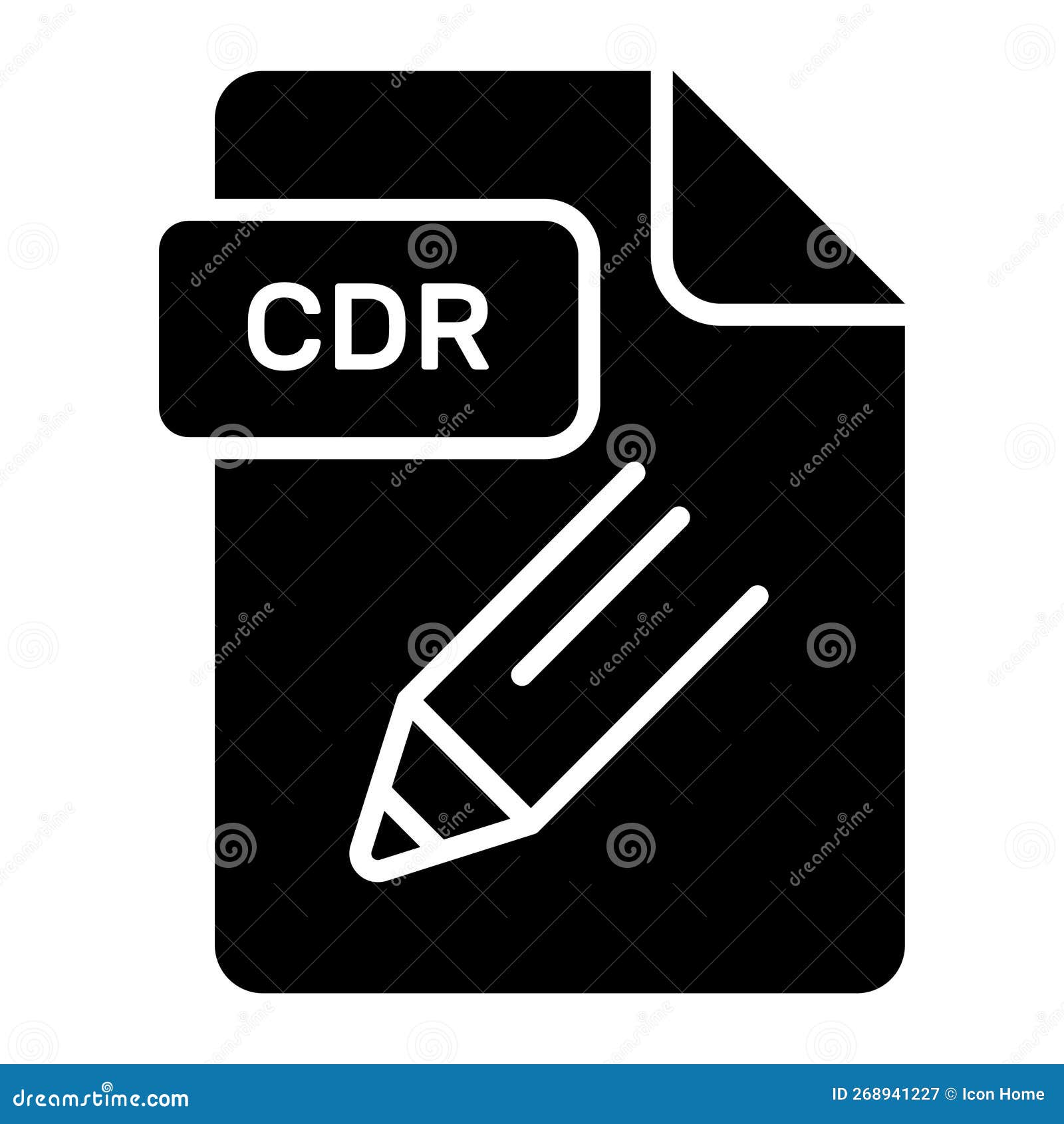 An Amazing Vector Icon of CDR File, Editable Design Stock Vector ...
