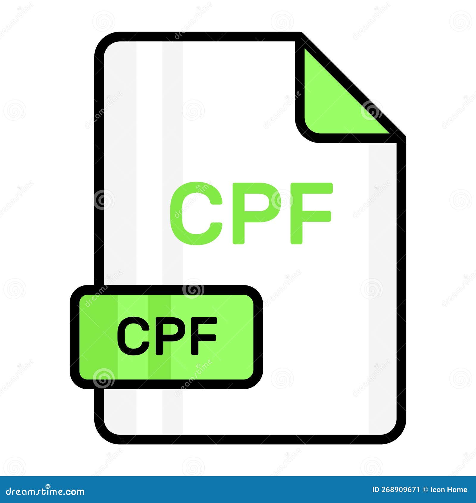 An Amazing Vector Icon of CPF File, Editable Design Stock Vector ...