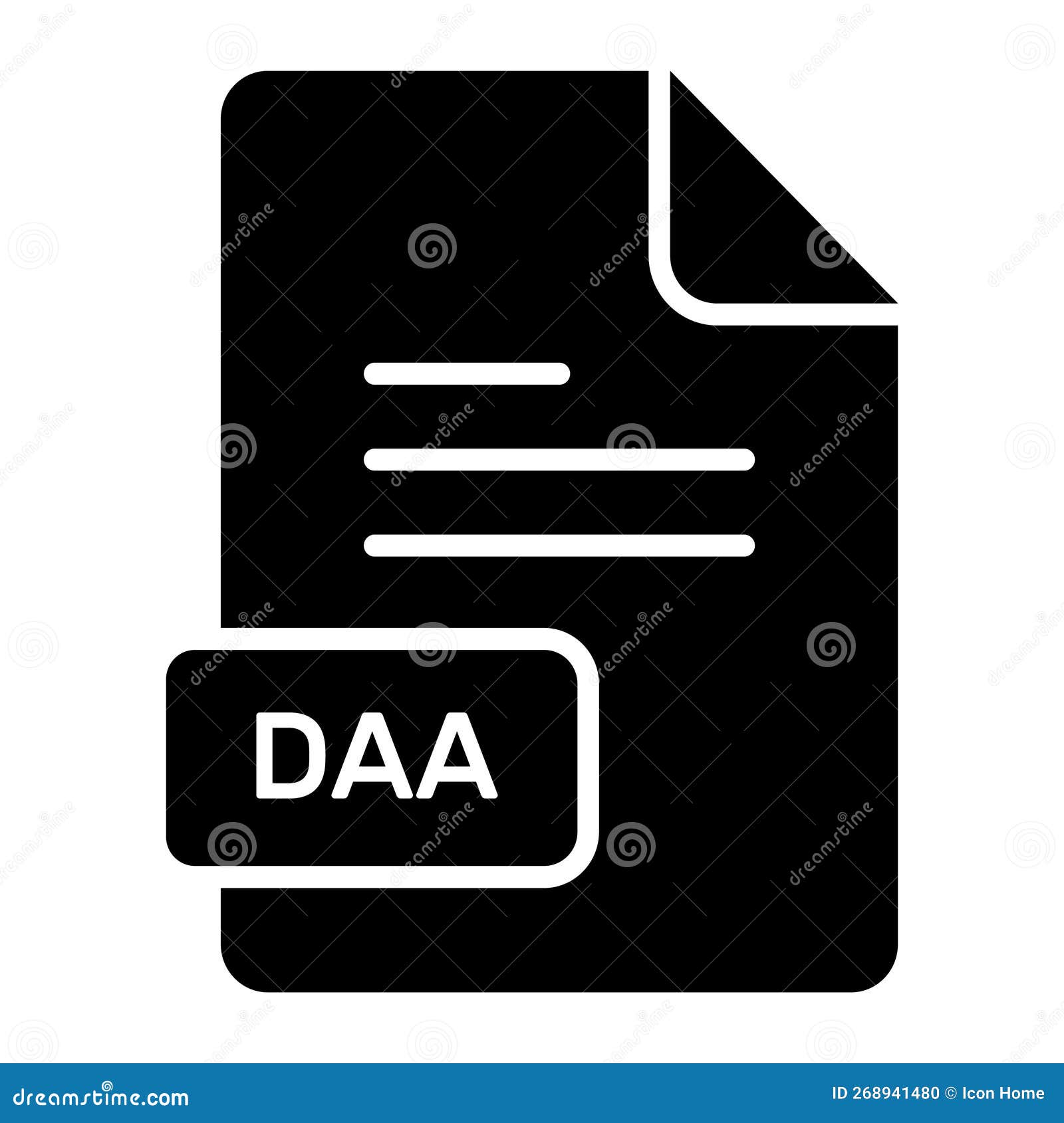 An Amazing Vector Icon of DAA File, Editable Design Stock Vector - Illustration of extension ...