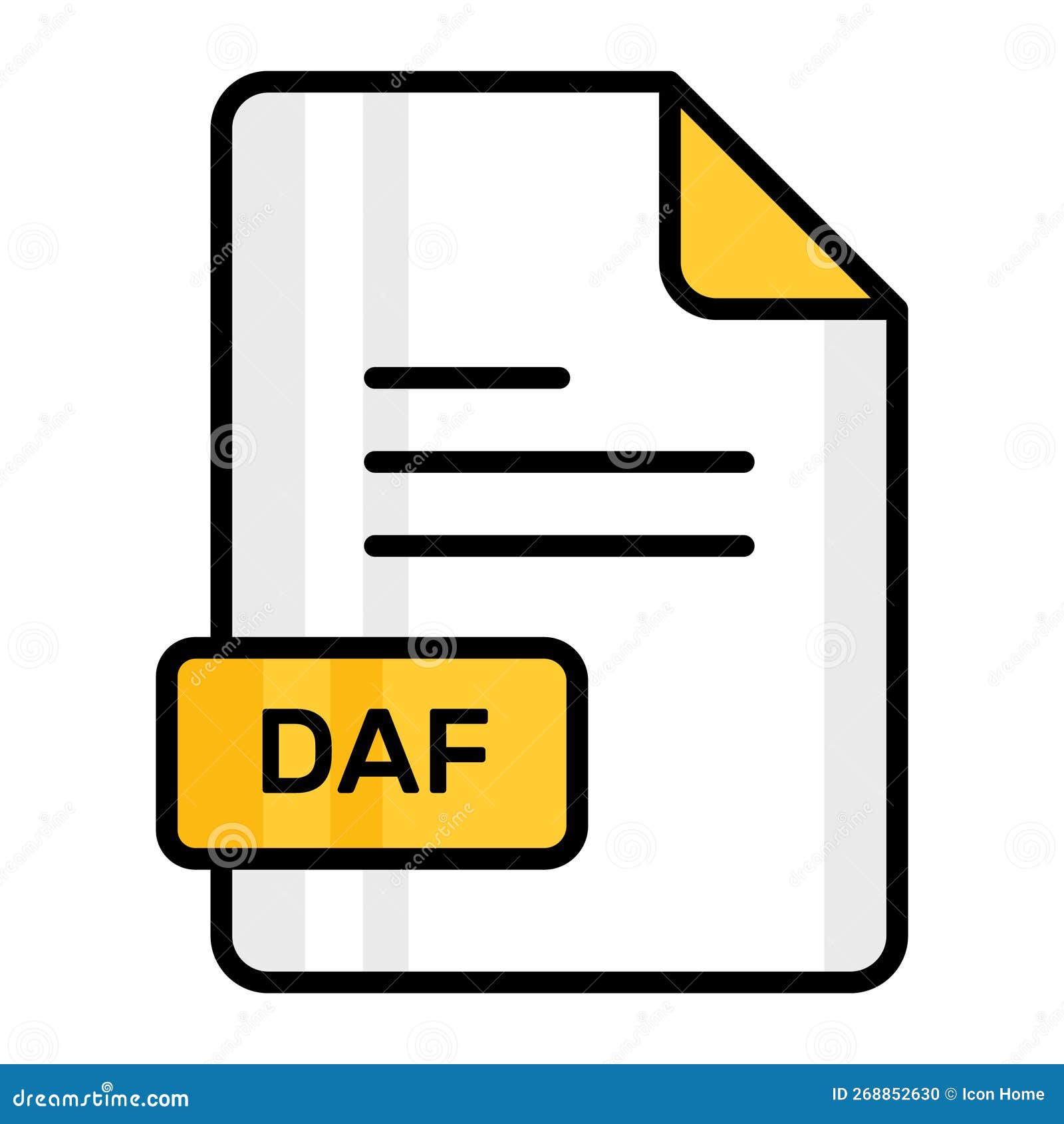 An Amazing Vector Icon of DAF File, Editable Design Stock Vector ...